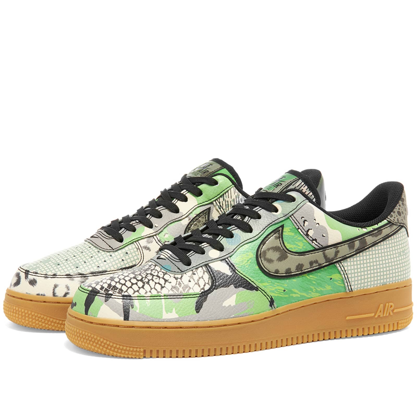 Nike Air Force 1 '07 Black & Green Spark | END.