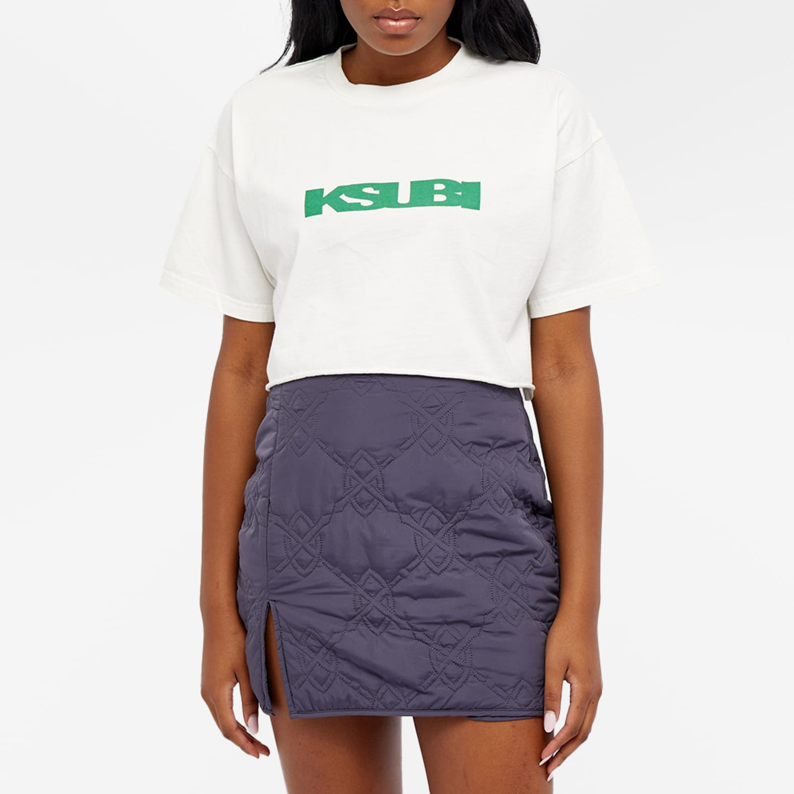 Ksubi Logo Cropped T-Shirt Off White | END. (KR)