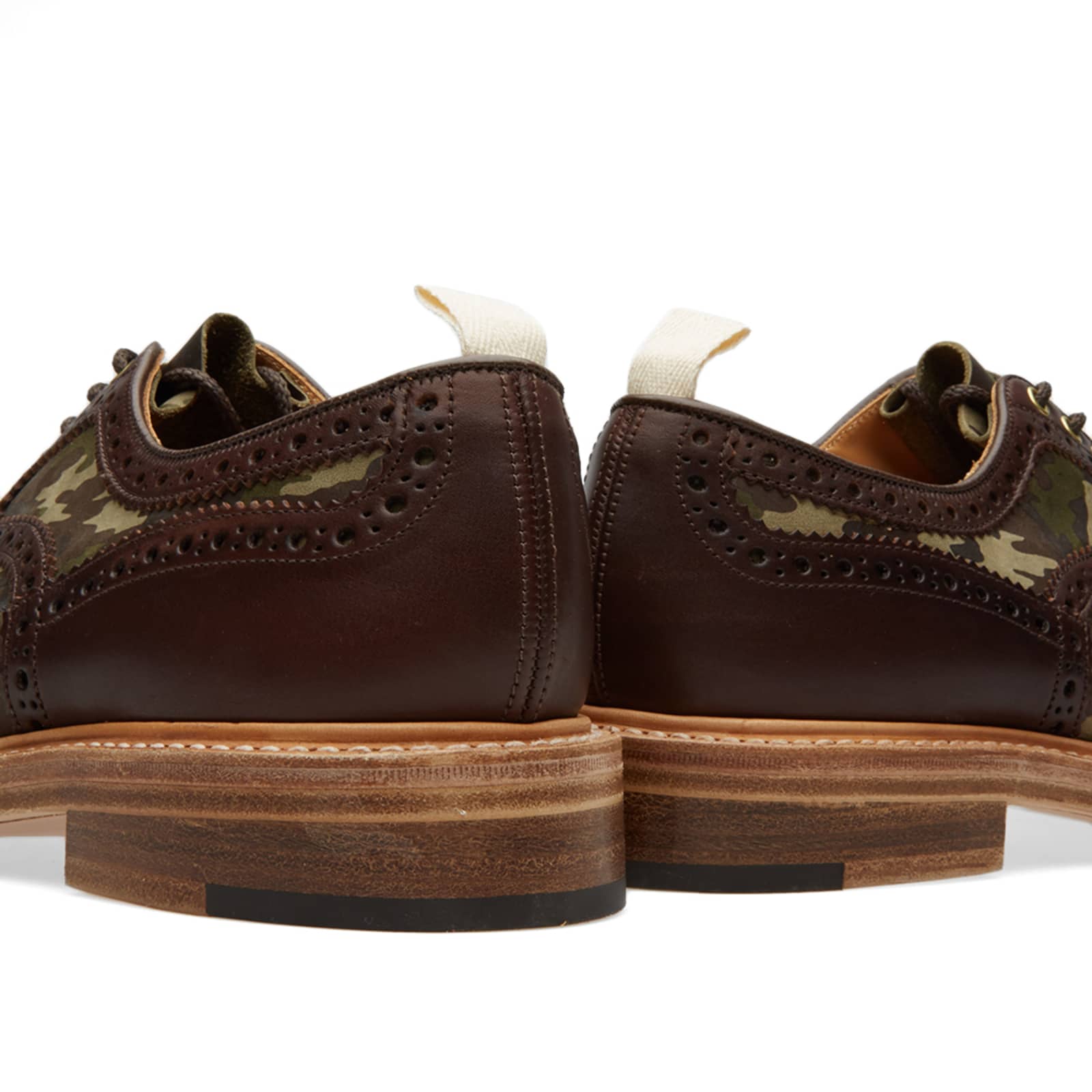 END. x Tricker's Camo Insert Bowood Brogue Naster Leather, Camo & Brass ...