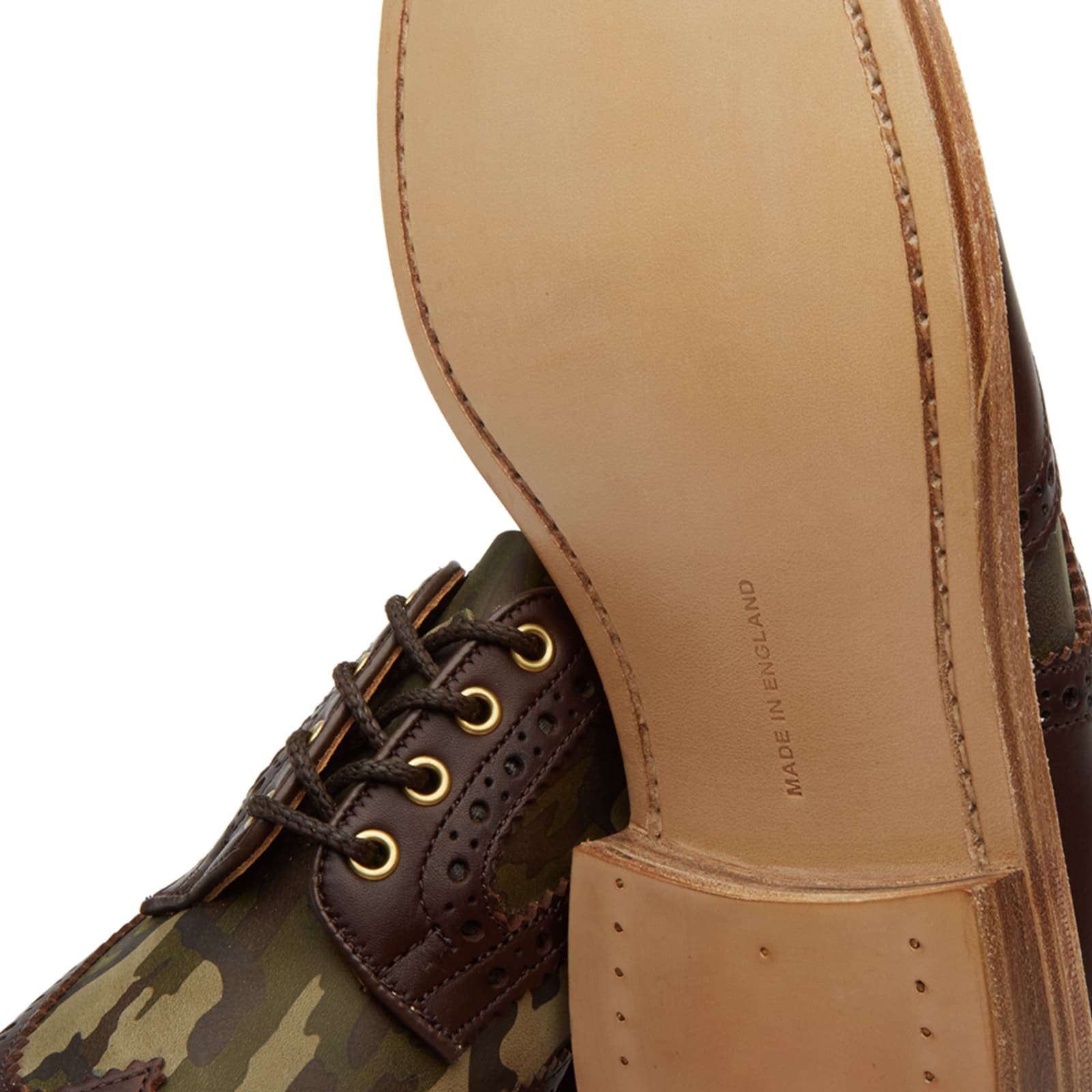 END. x Tricker's Camo Insert Bowood Brogue Naster Leather, Camo & Brass ...