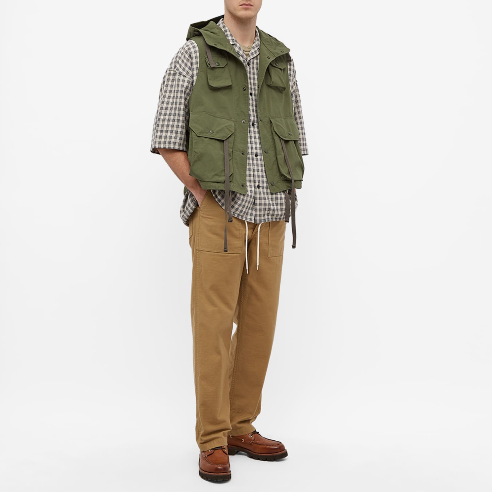 Engineered Garments Ripstop Field Vest Olive | END. (US)