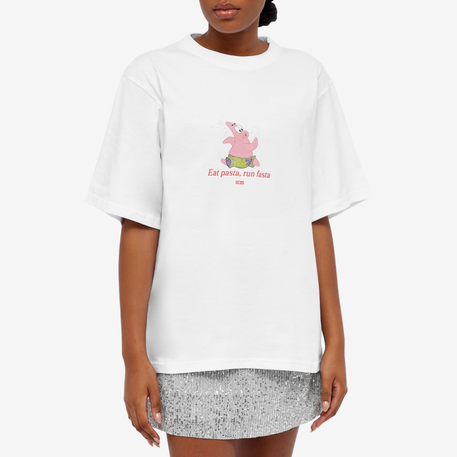 GCDS x Spongebob Patrick Eat Pasta T-Shirt White | END. (GB)