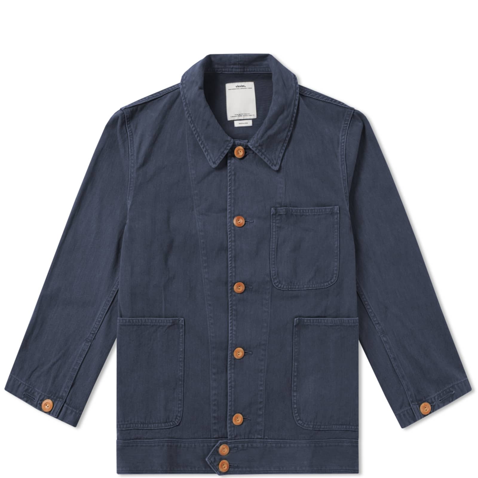 Visvim Benny O.V.N.D. Herringbone Jacket Navy | END. (US)