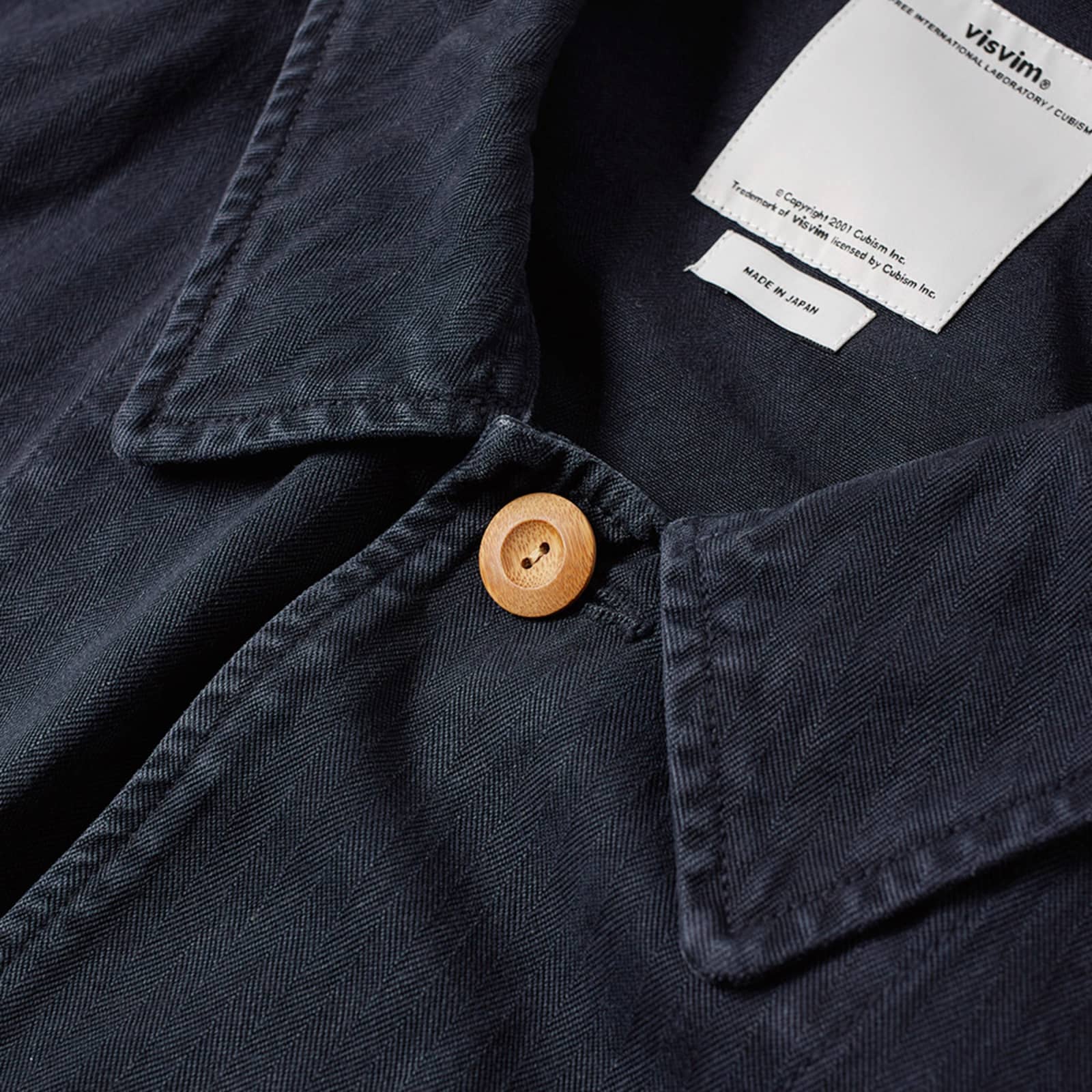 Visvim Benny O.V.N.D. Herringbone Jacket Navy | END. (US)