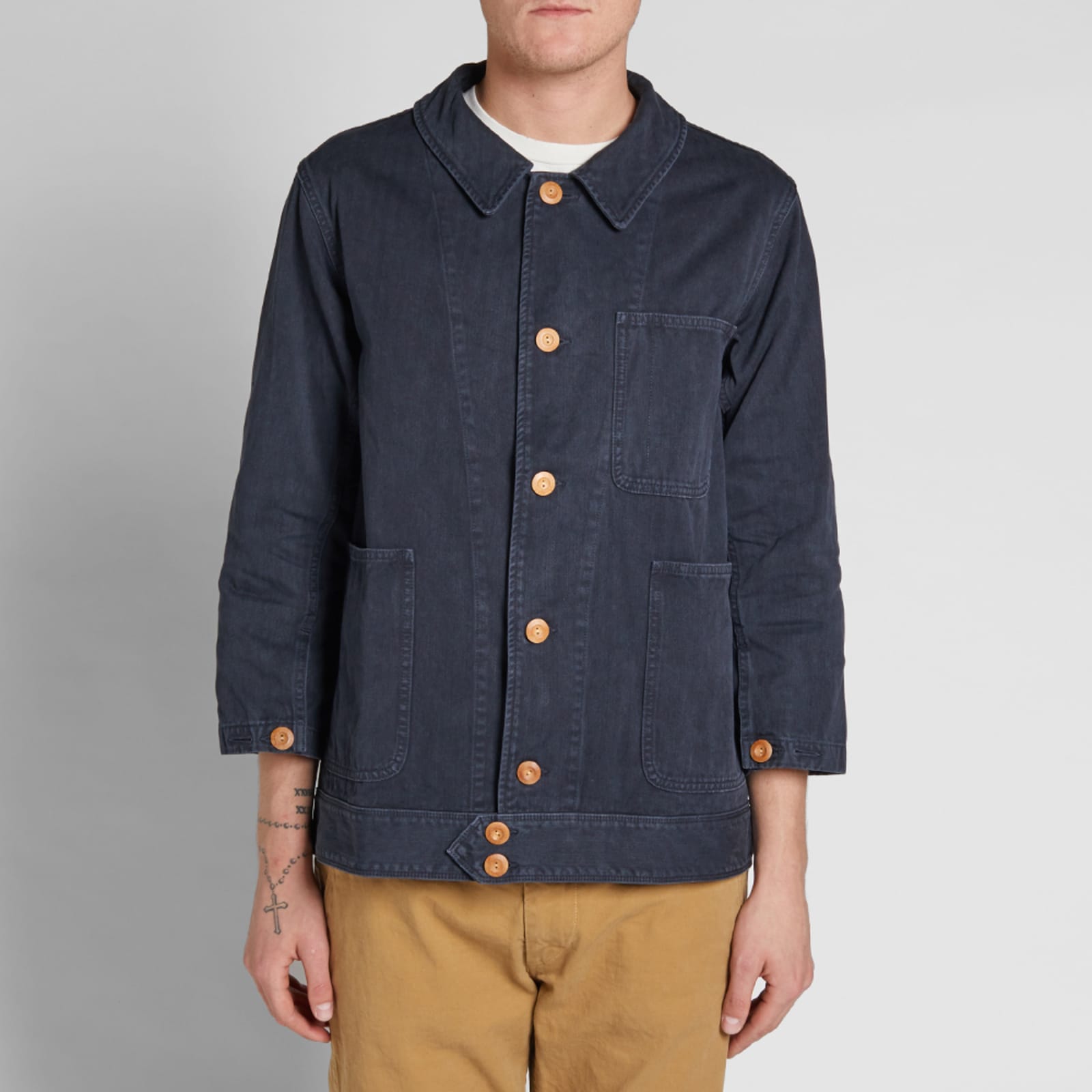 Visvim Benny O.V.N.D. Herringbone Jacket Navy | END. (US)