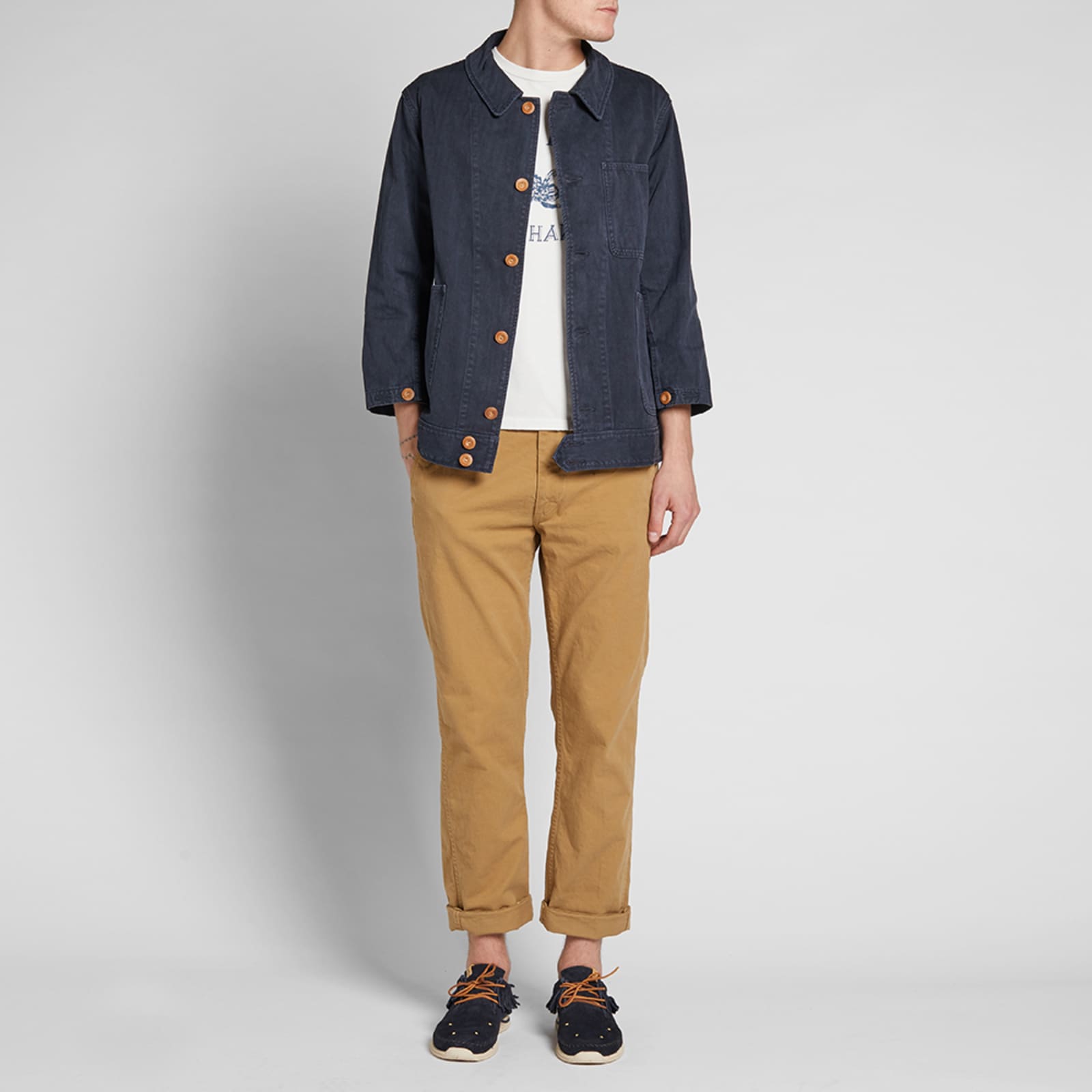 Visvim Benny O.V.N.D. Herringbone Jacket Navy | END.