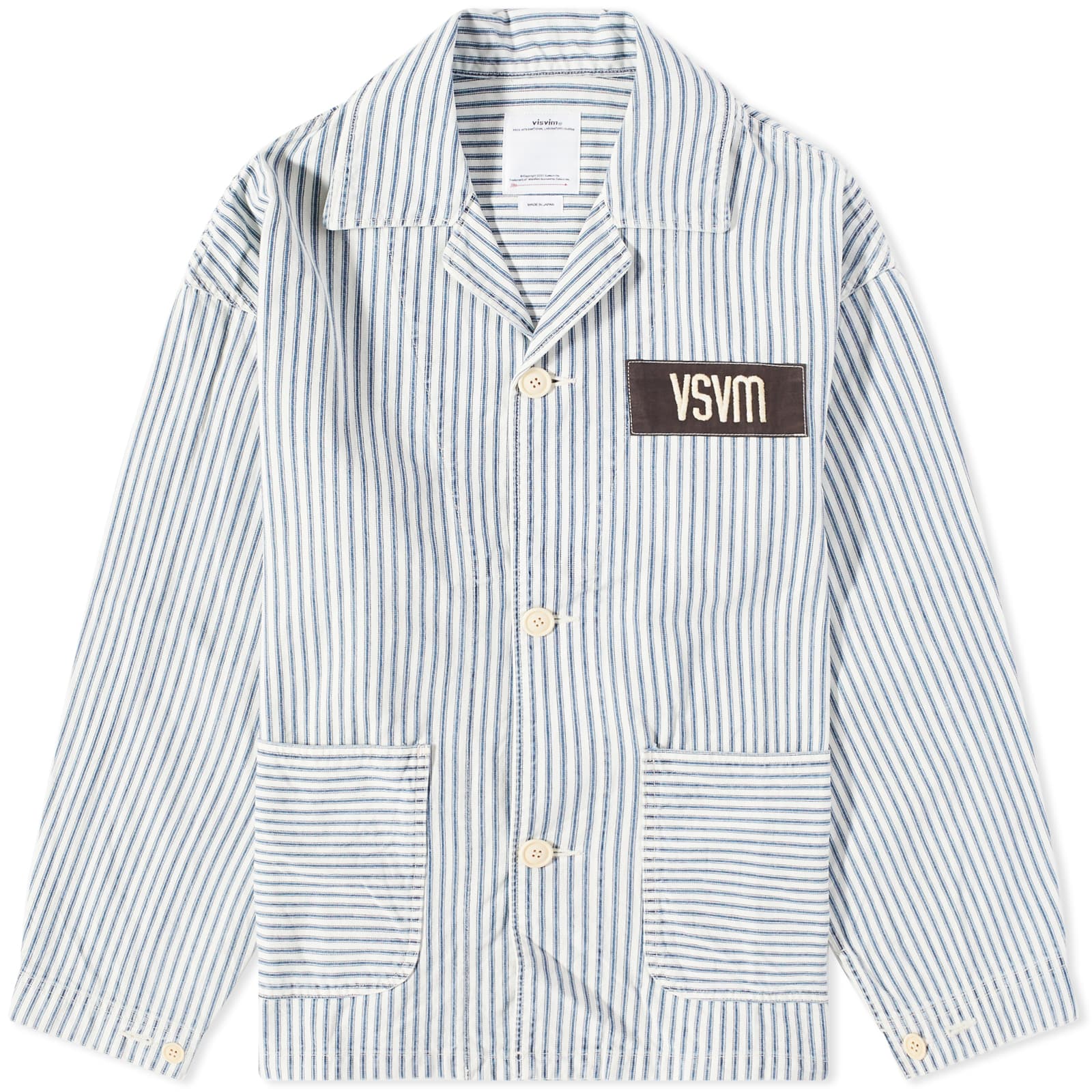 Visvim Ss Coverall Jacket Hickory White Blue | END. (HK)