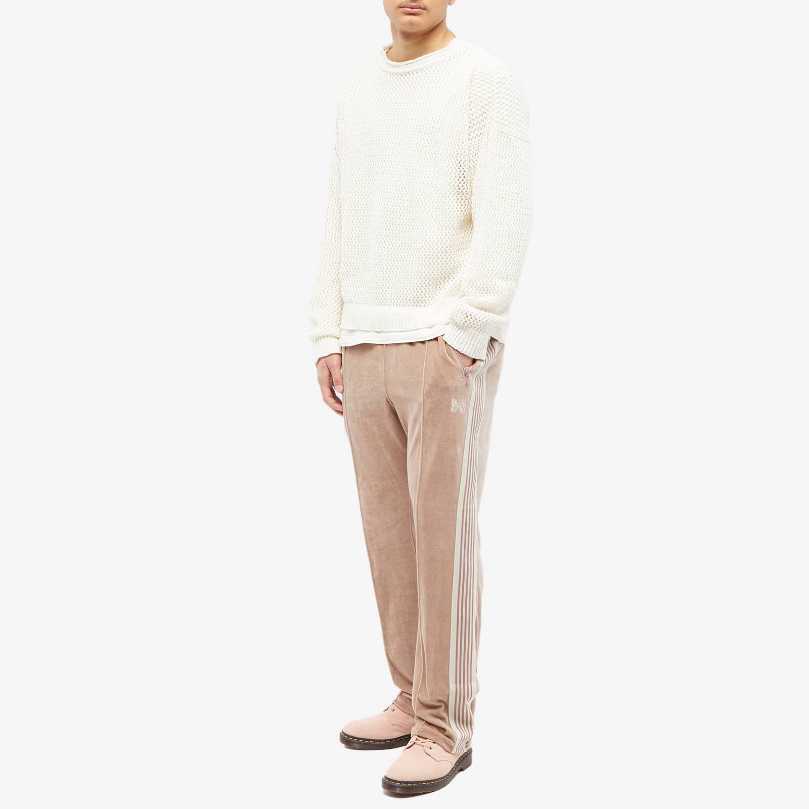 Needles Velour Narrow Track Pant Old Rose | END.