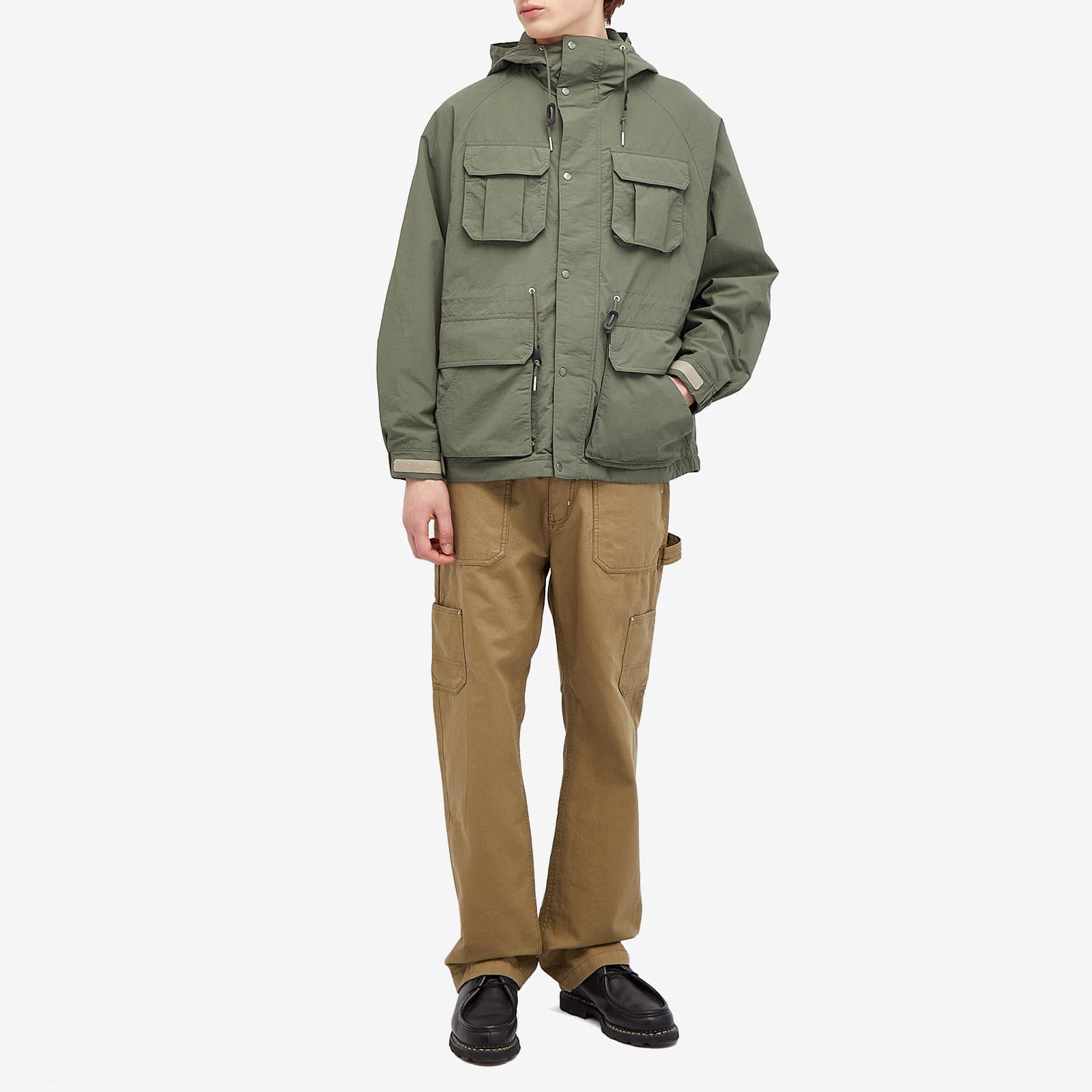 Uniform Bridge Pocket Mountain Parka Jacket Sage Green | END. (GB)