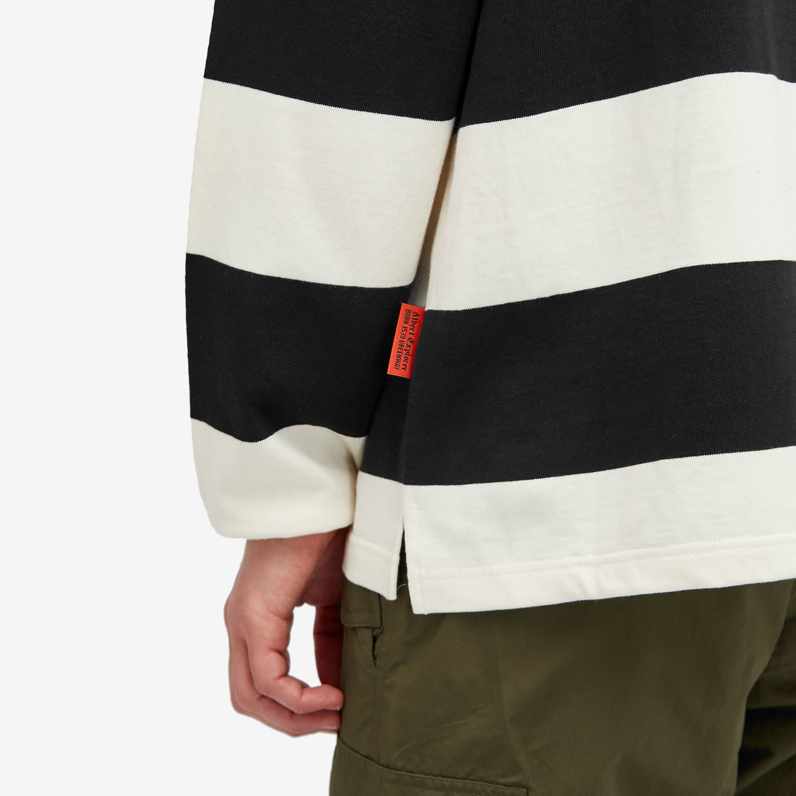 Uniform Bridge Naval Stripe Rugby Shirt Black | END. (GB)