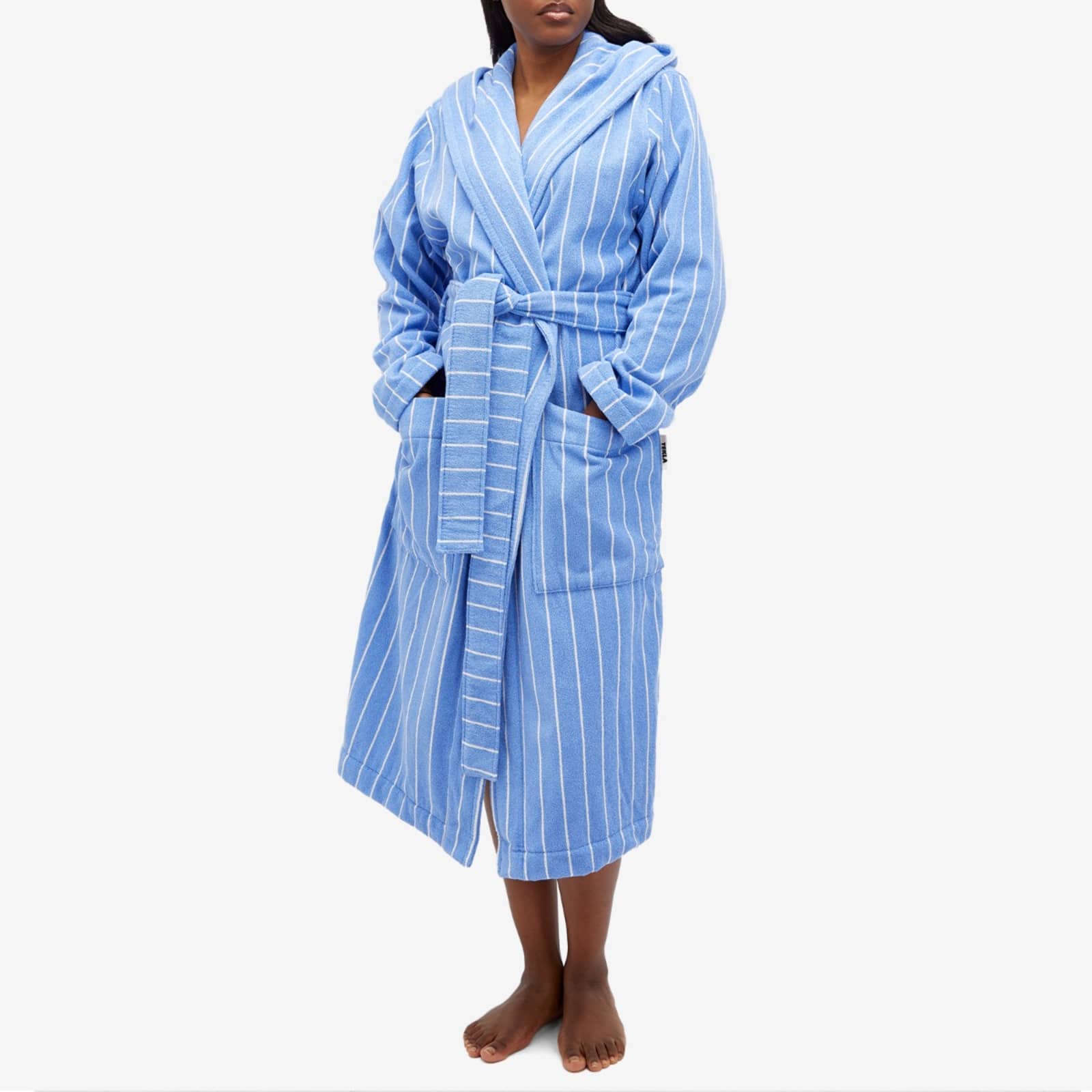 Tekla Terry Hooded Bathrobe Marseille Stripes | END. (US)