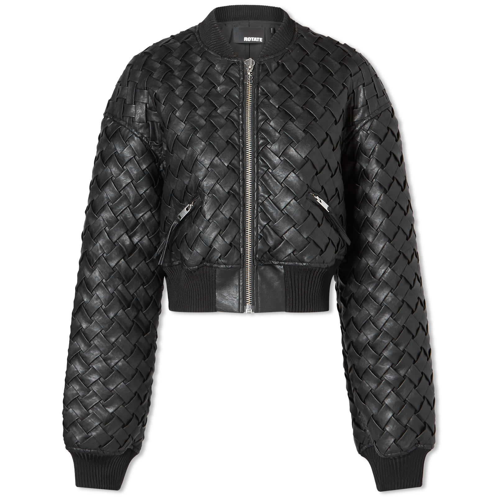 ROTATE Braided Bomber Jacket Black | END. (GB)