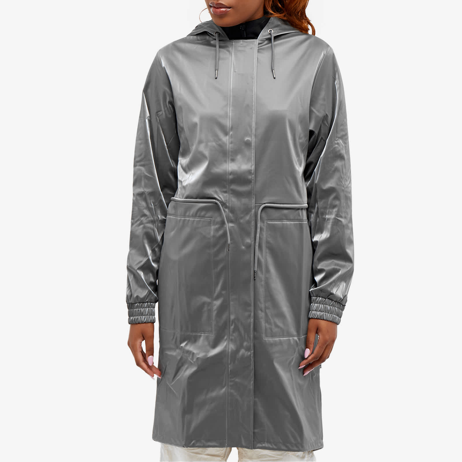 Rains String W Parka Metallic Grey | END. (GB)