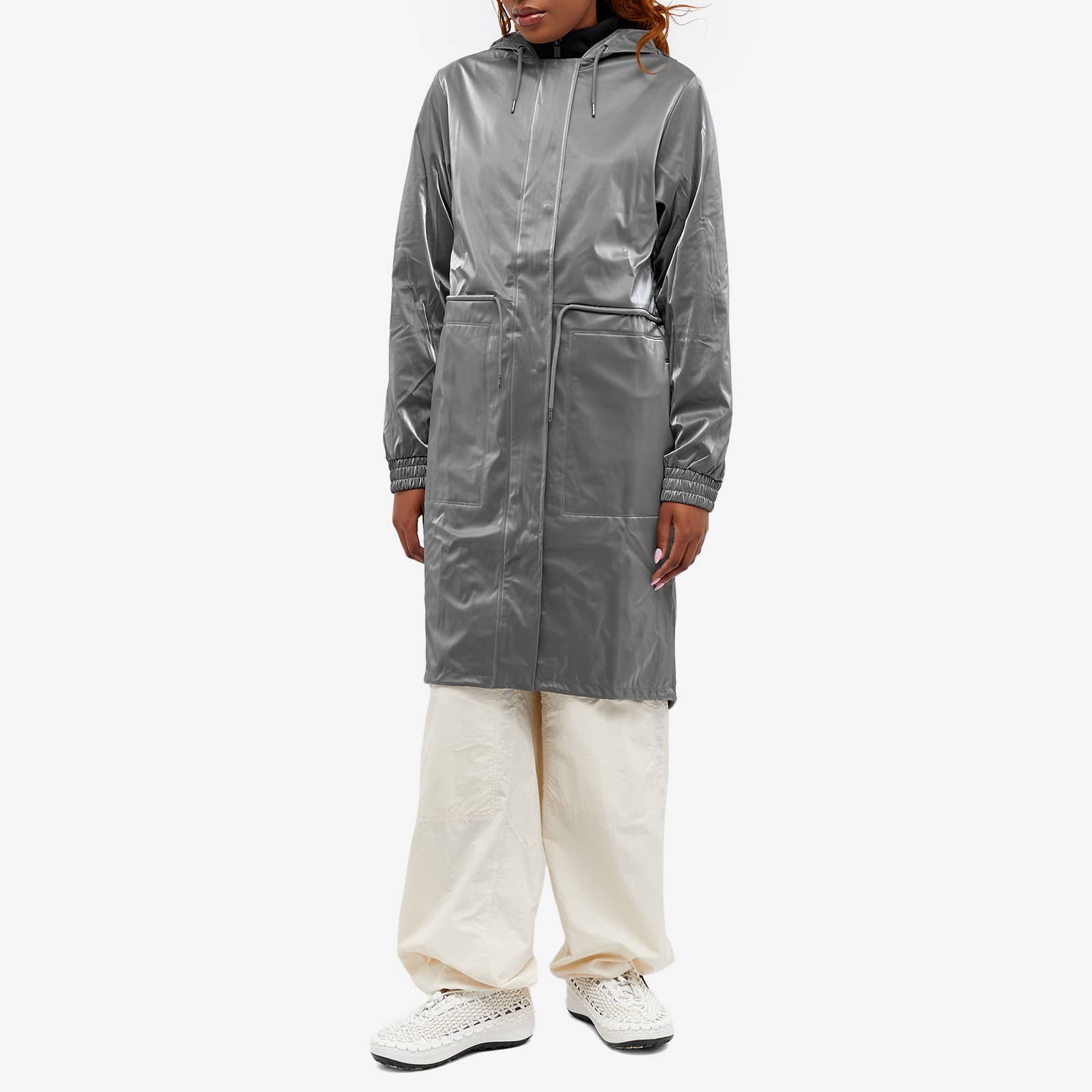 Rains String W Parka Metallic Grey | END. (GB)