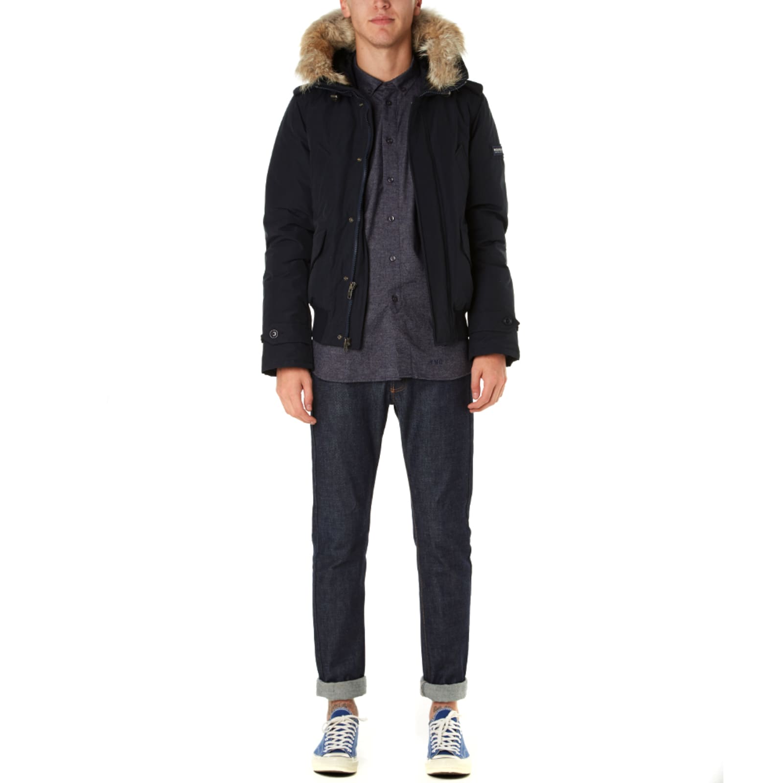 Woolrich x Tokihito Polar Bomber Jacket Dark Navy | END. (US)