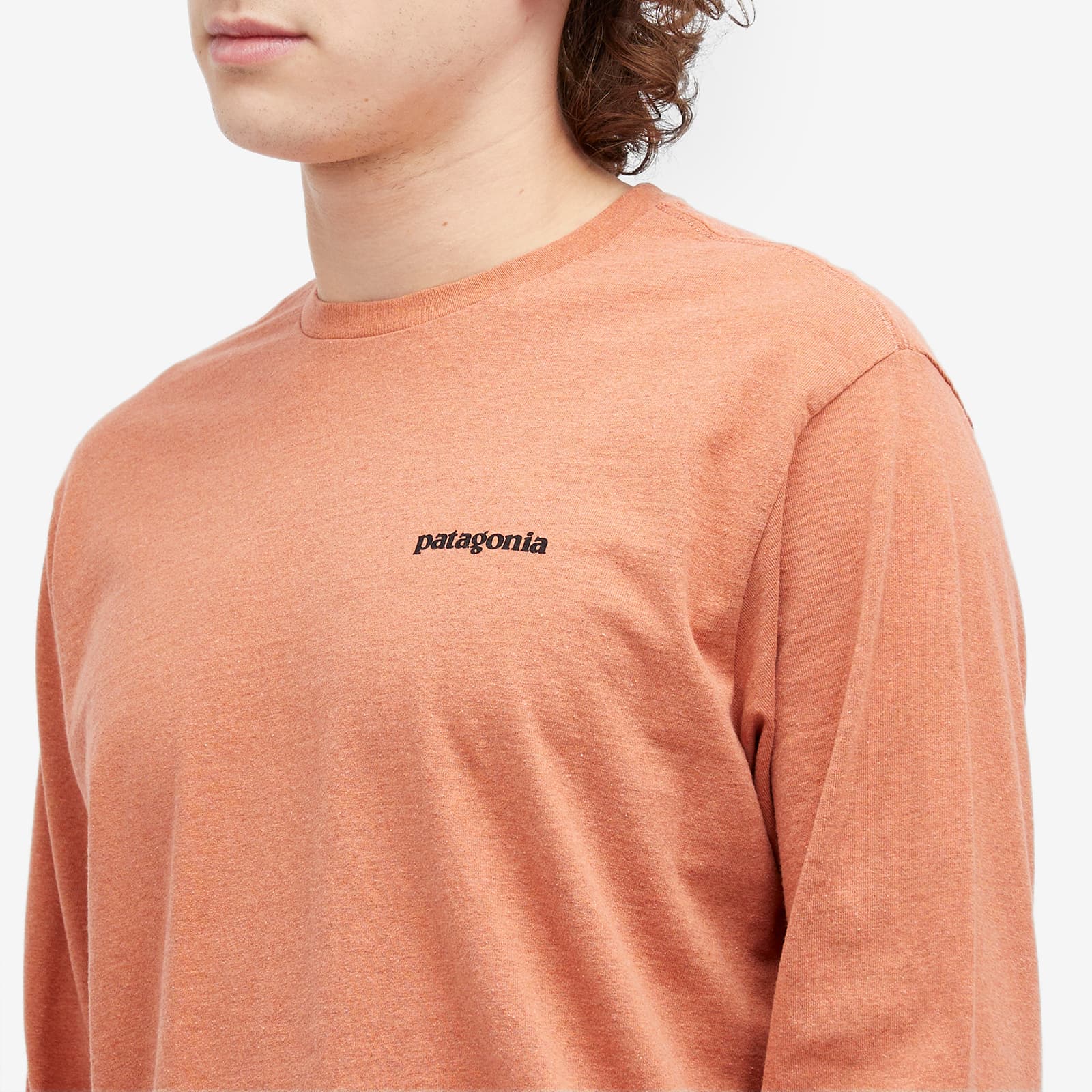Patagonia Long Sleeve P-6 Logo Responsibili-T-Shirt Redtail Rust | END ...