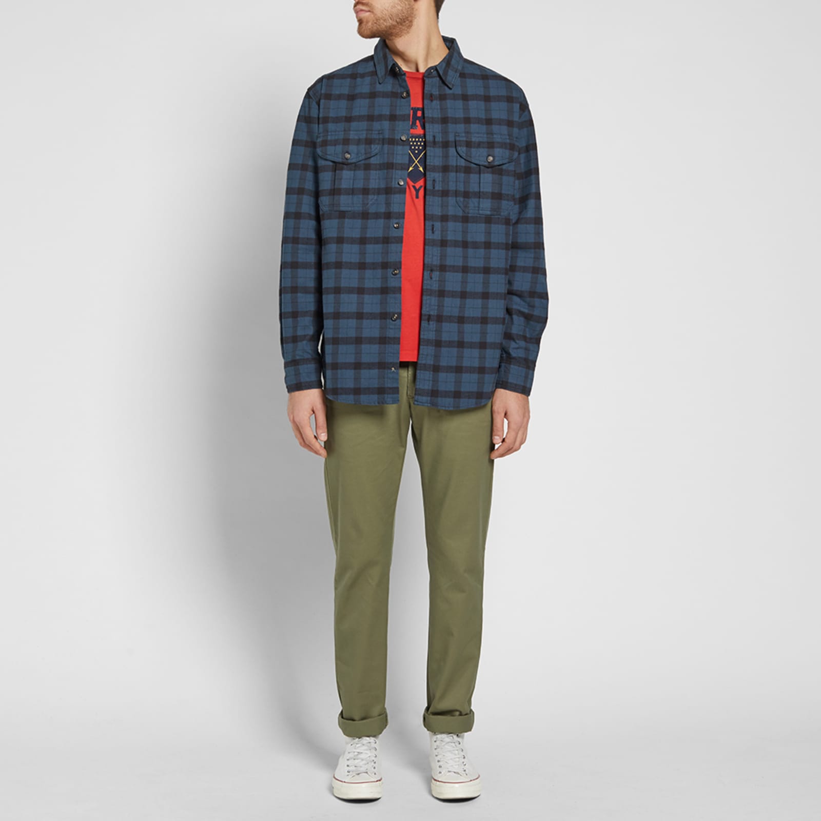 Filson Alaskan Guide Shirt Midnight & Black Plaid | END.