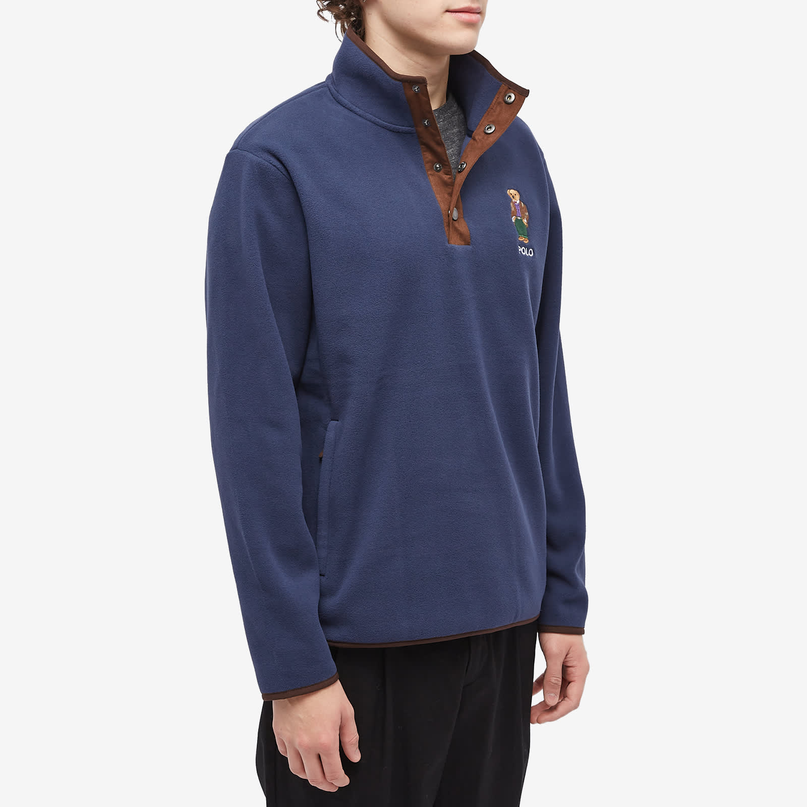Polo Ralph Lauren Snap Neck Herritage Bear Fleece Cruise Navy | END. (JP)
