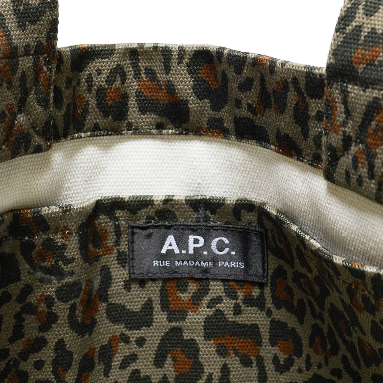 A.P.C. Lou Animal Print Tote Light Khaki | END. (KR)