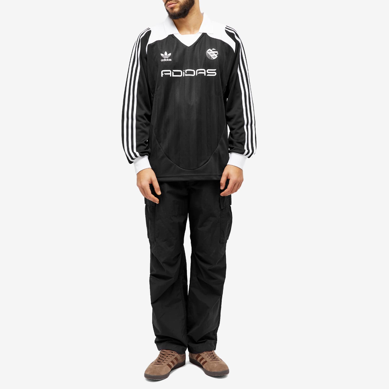 Adidas Long Sleeve Retro Jersey Black | END. (GB)