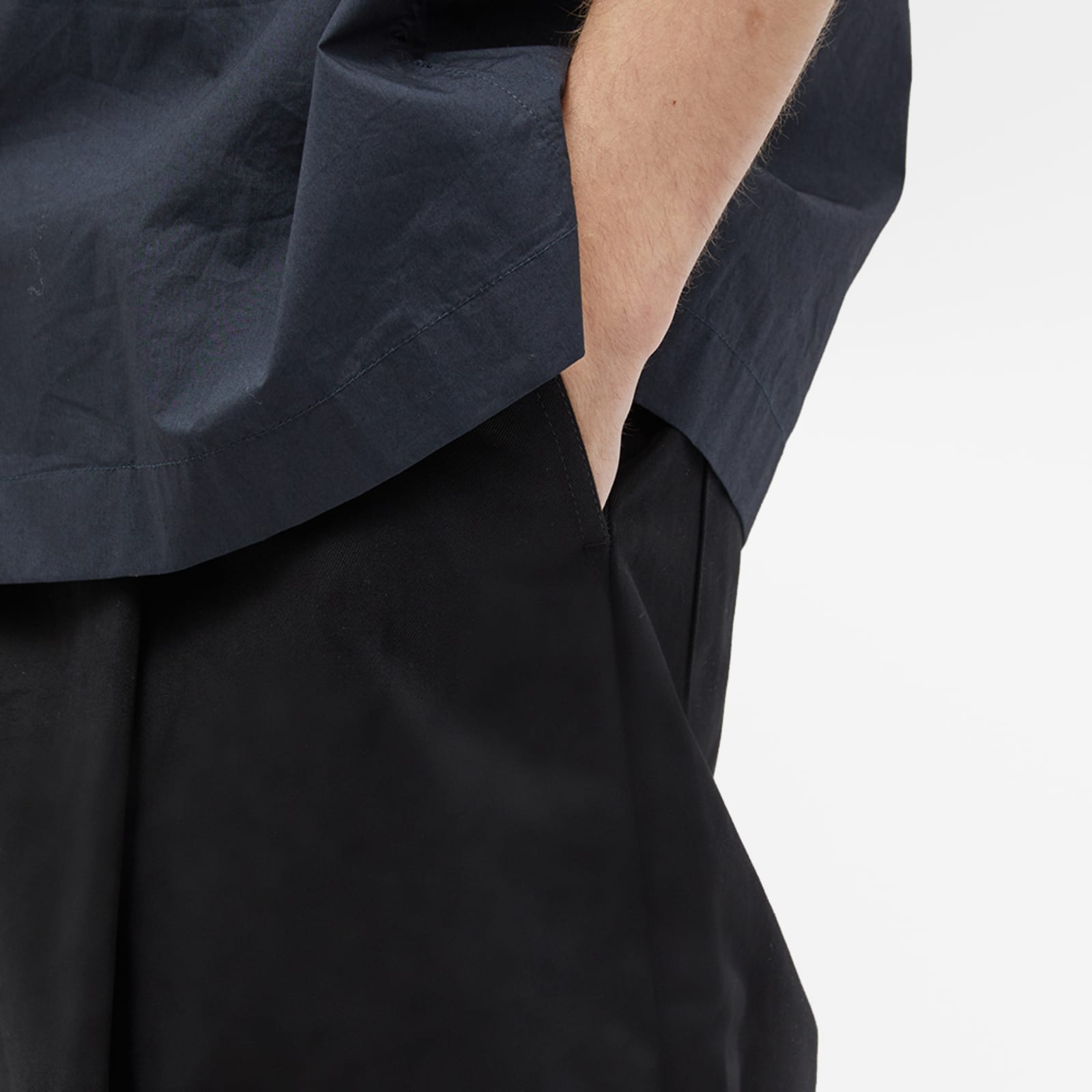 Studio Nicholson Sorte Deep Pleat Volume Twill Pant Black | END. (GB)