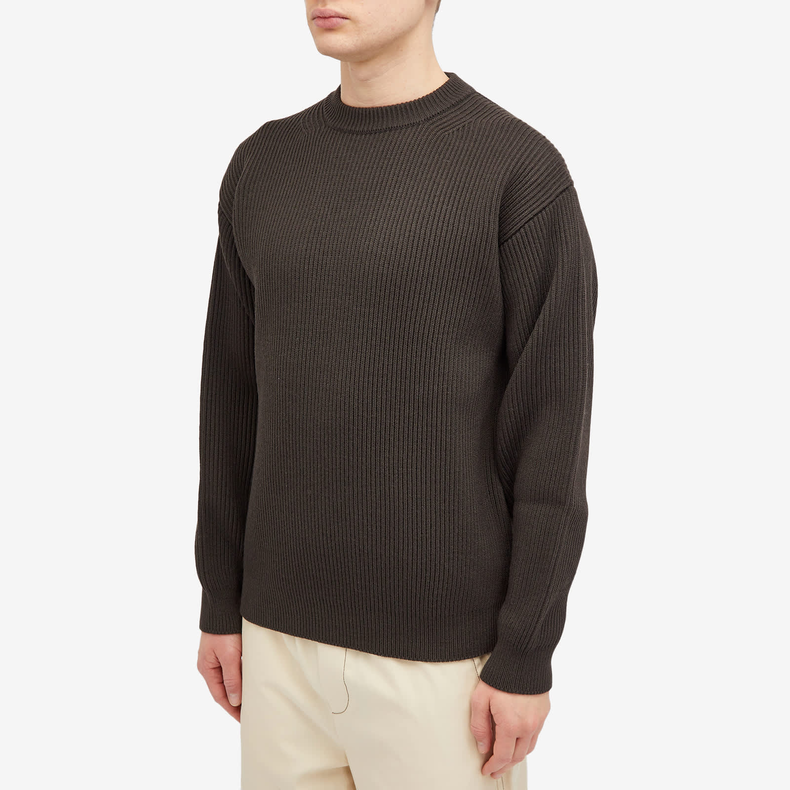 Auralee French Merino Rib Cardigan Dark Brown | END. (KR)