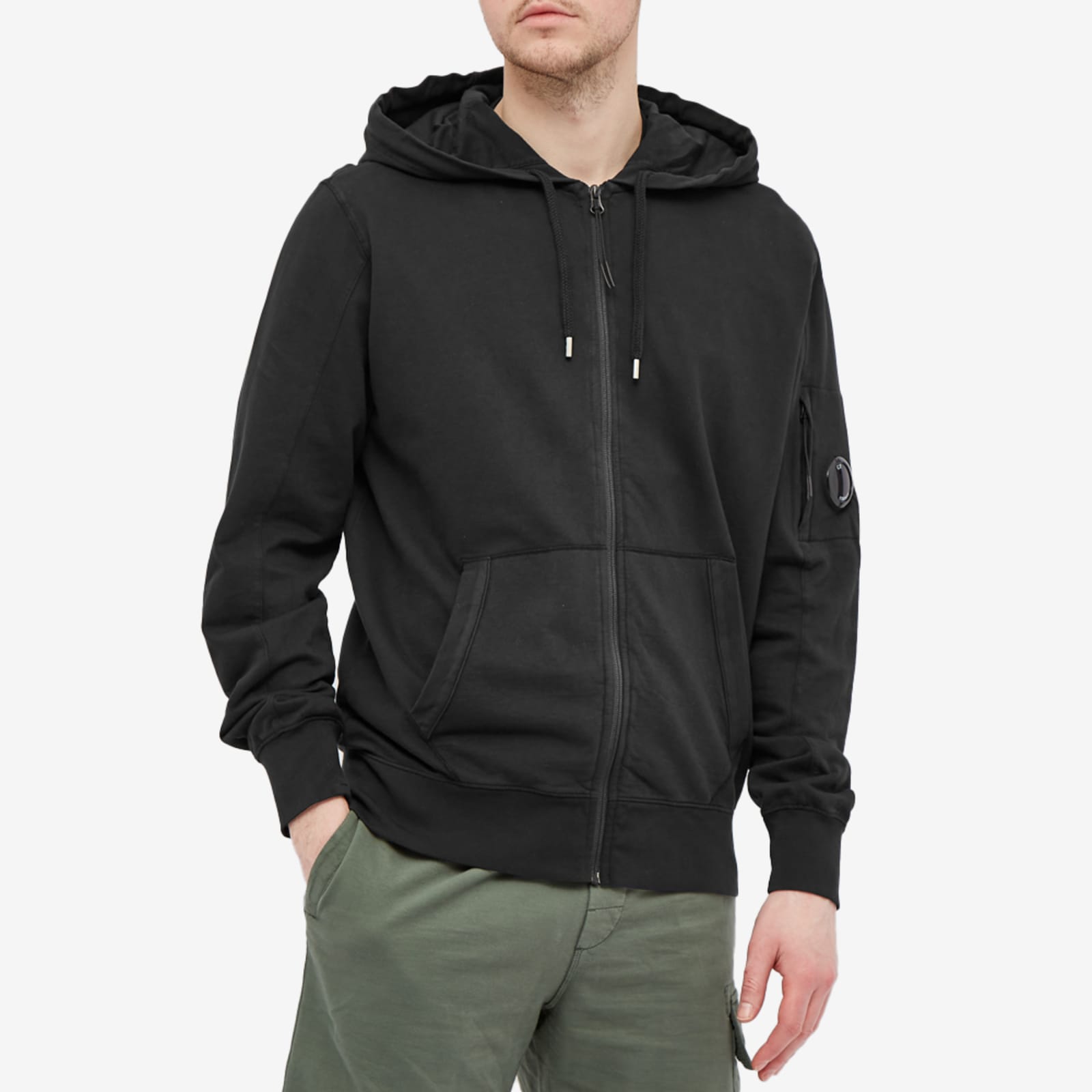 C.P. Company Arm Lens Zip Hoodie Black | END. (GB)