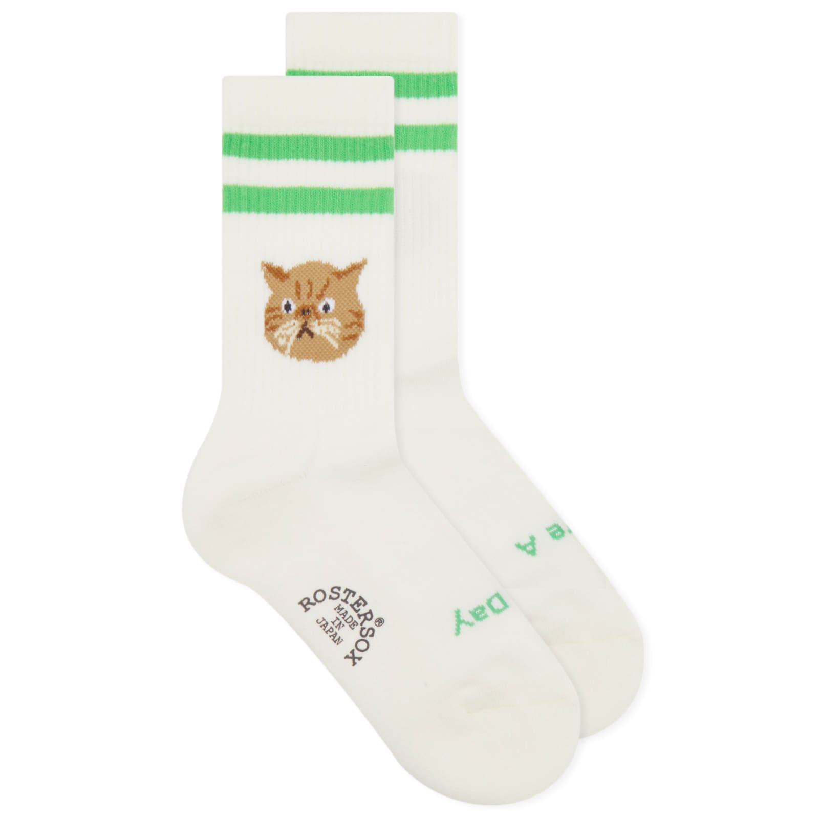 Rostersox Cat Socks Green | END. (US)
