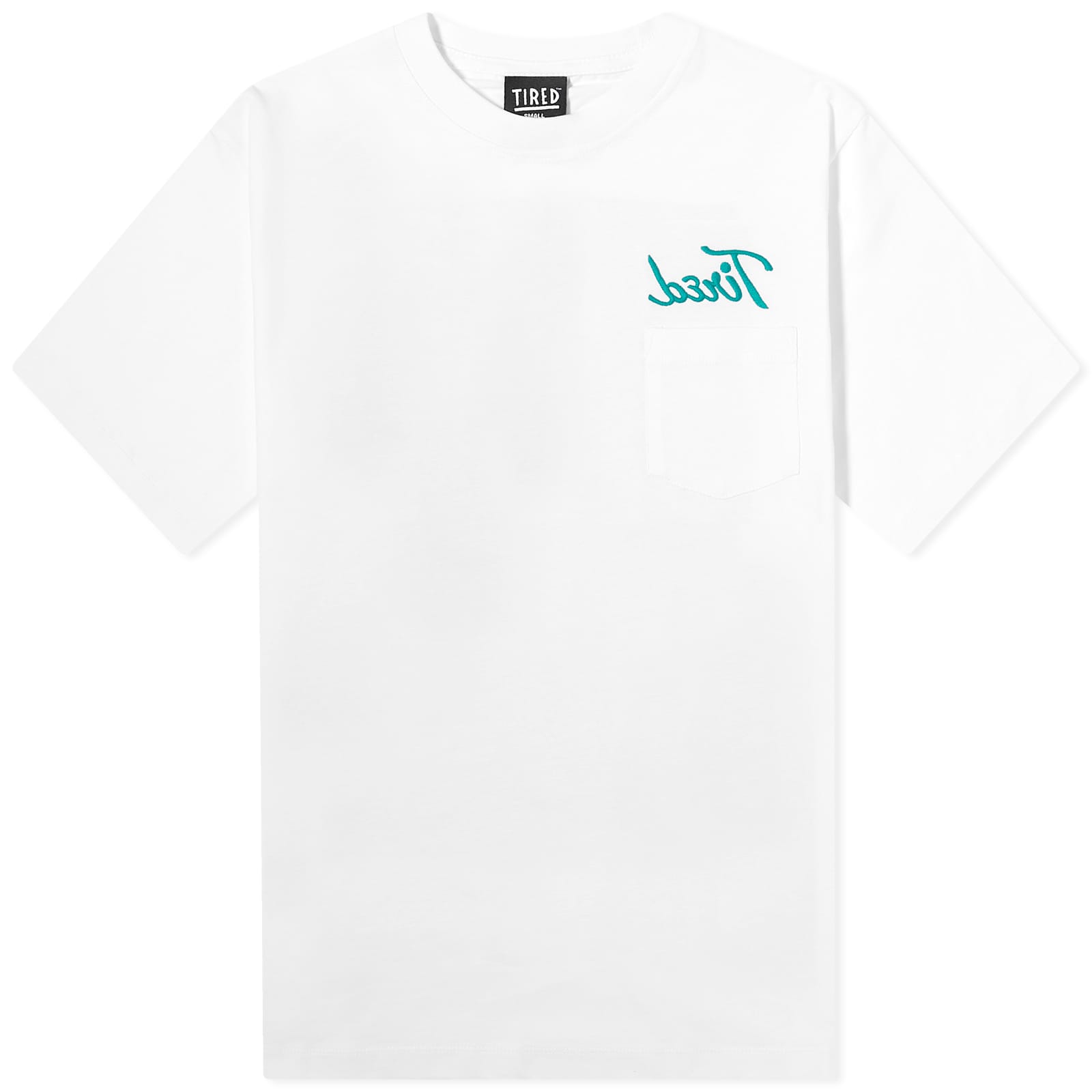 Tired Skateboards Workstation Pocket T Shirt White End