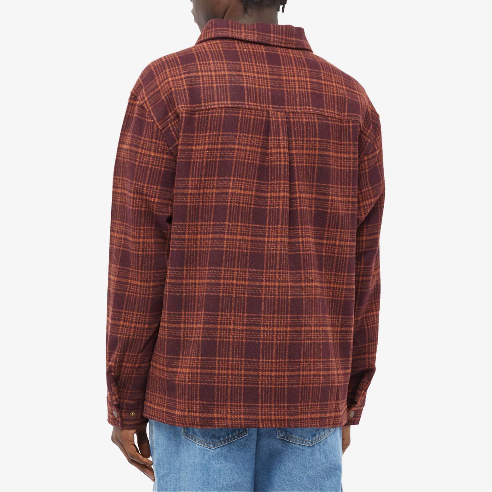 Pass~Port Workers Check Flannel Jacket Maroon | END. (US)