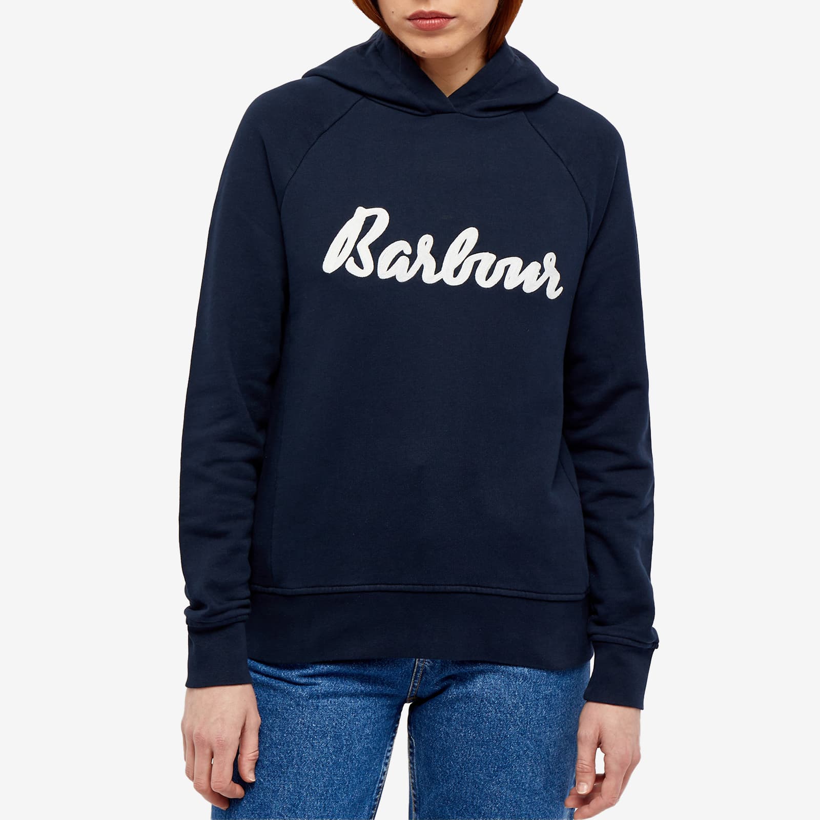 Barbour Logo Otterburn Hoodie Navy | END. (GB)