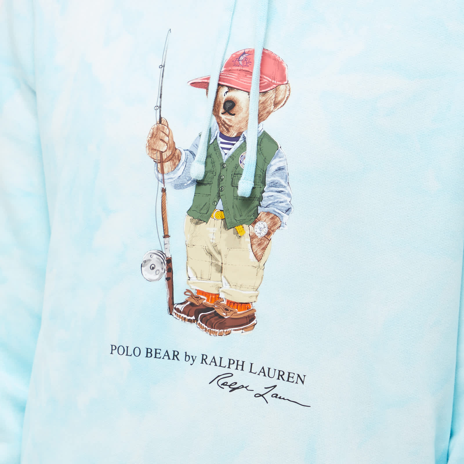 Polo Ralph Lauren Tie Dye Fishing Popover Hoodie Island Aqua | END. (NL)