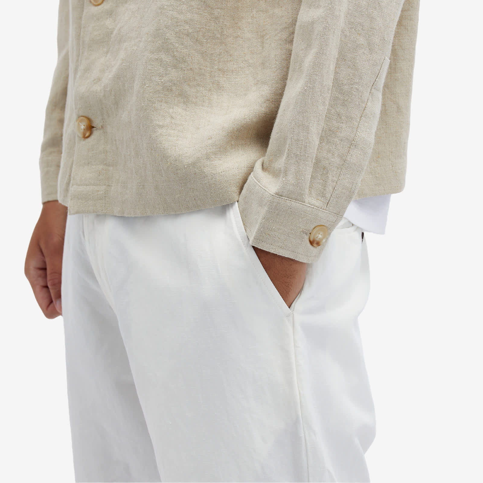 Universal Works Linen Slub Military Chino Pants Ecru | END. (GB)