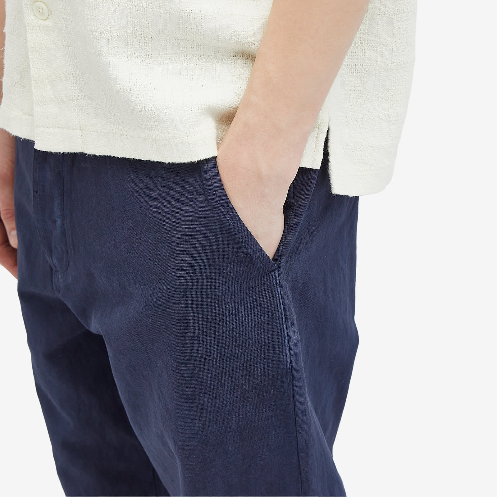 Universal Works Linen Slub Military Chino Pants Navy | END. (GB)