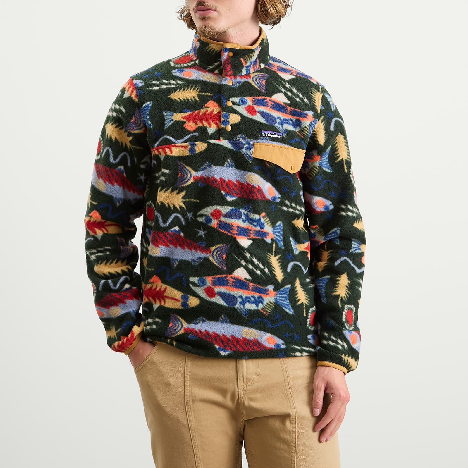 Patagonia Lightweight Synchilla Snap-T Pullover Salmon Energy Old ...