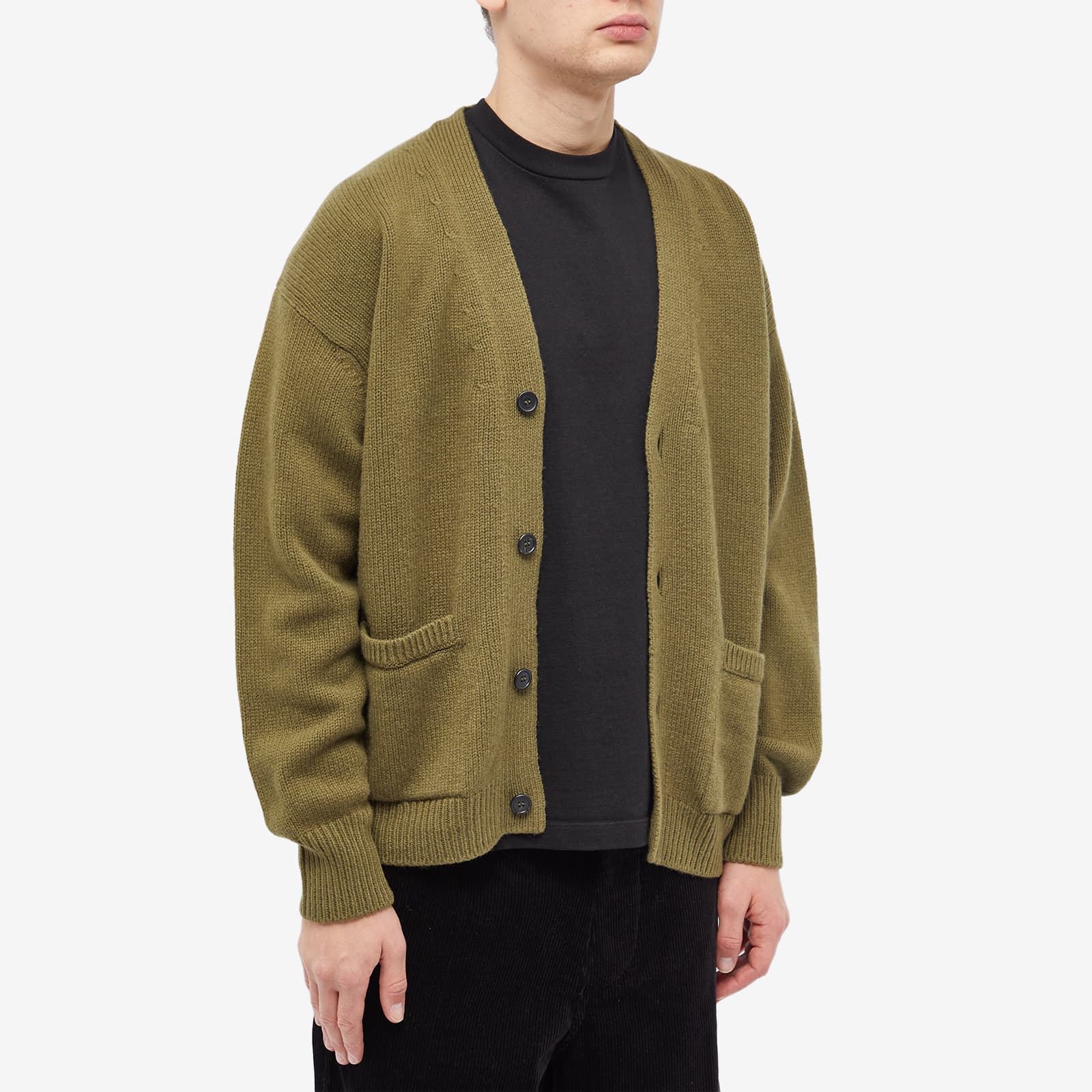 Margaret Howell Boxy Cardigan Olive Green | END. (GB)