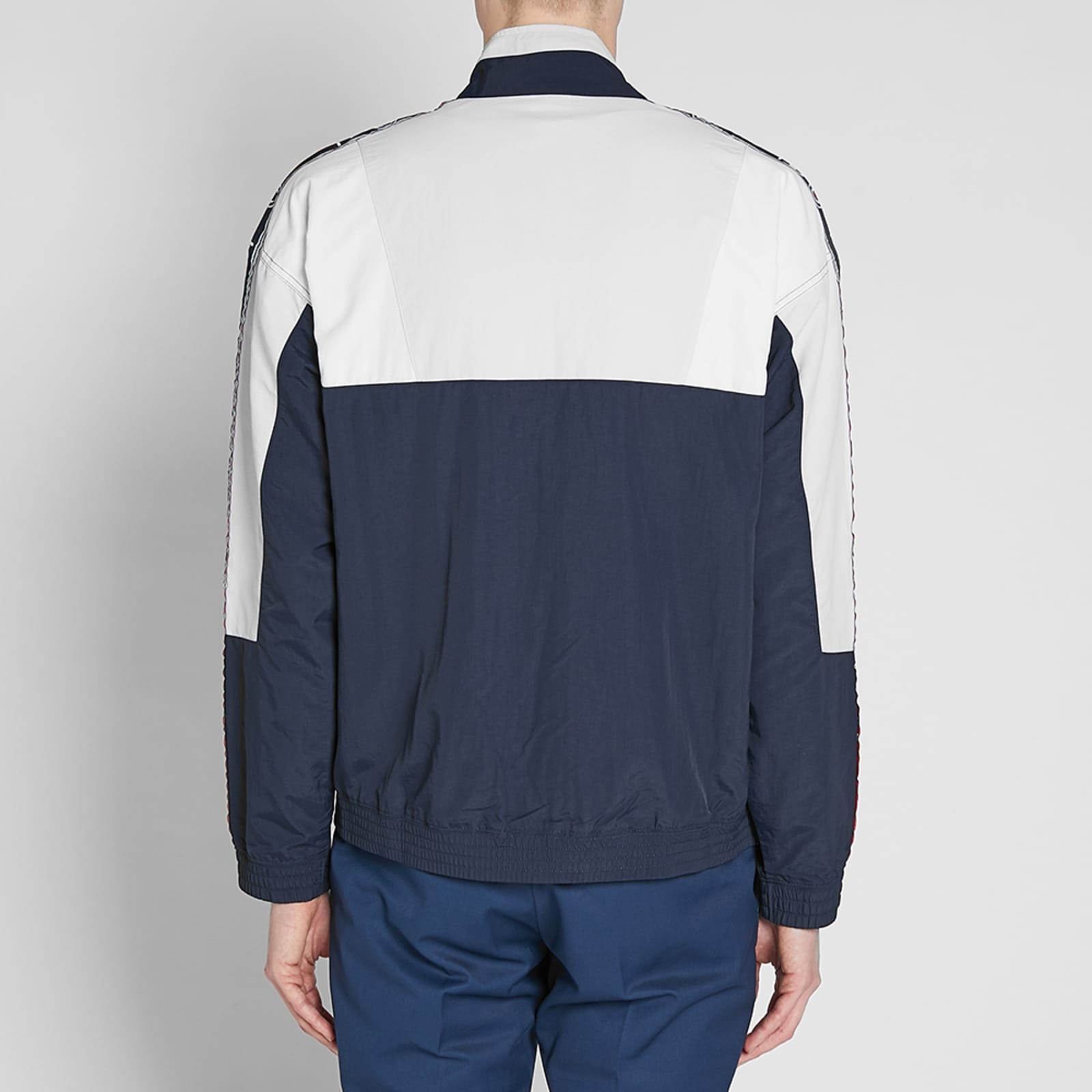 Champion Reverse Weave Corporate Taped Track Top Navy, Lavender & White ...