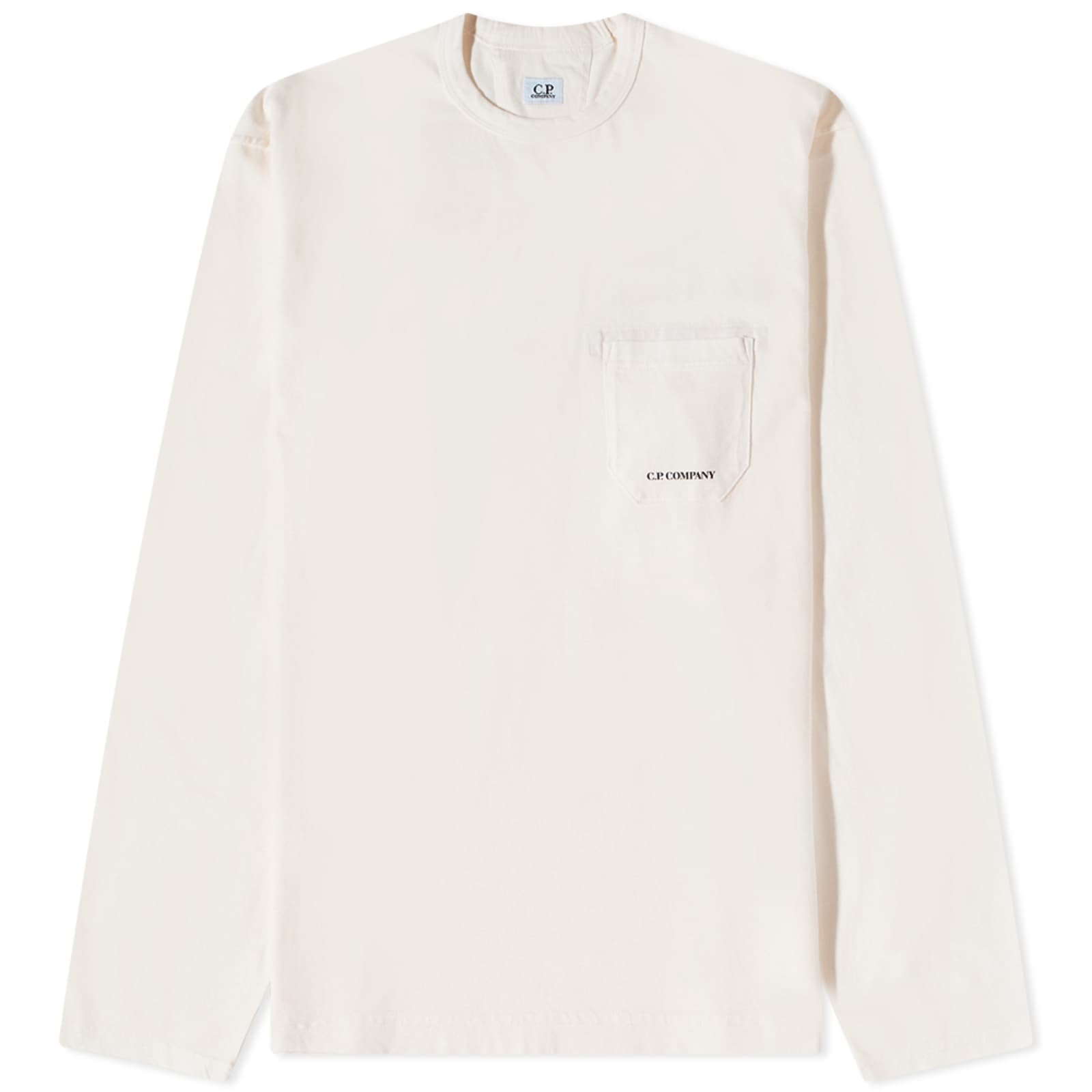 C.P. Company Long Sleeve Pocket Logo T-Shirt Gauze White | END.