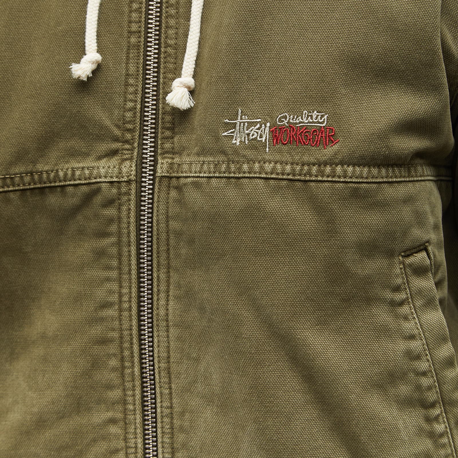 Stussy Canvas Insulated Work Jacket Olive Drab | END. (US)