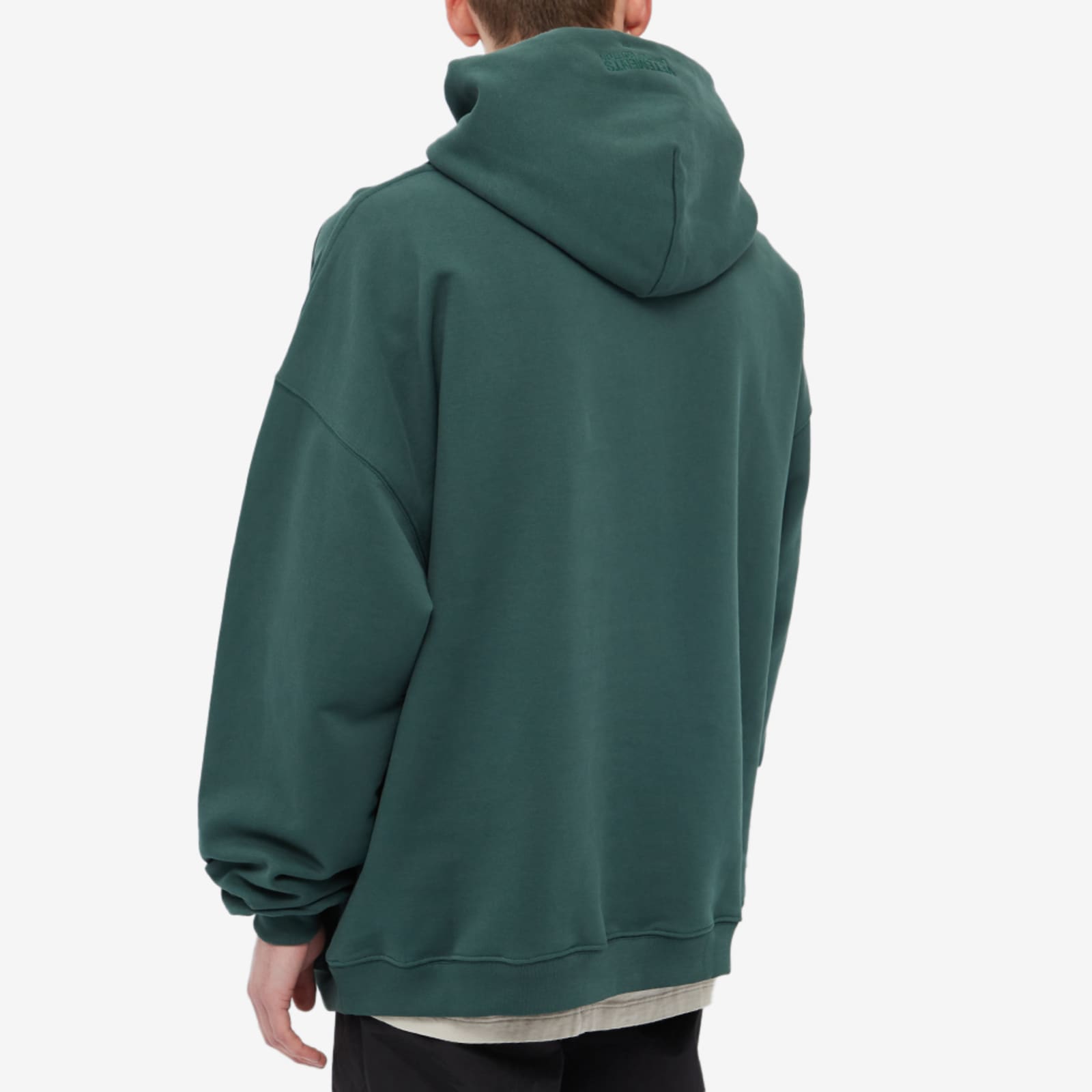 VETEMENTS Logo Label Popover Hoodie PlcGrn&Wht | END. (BE)