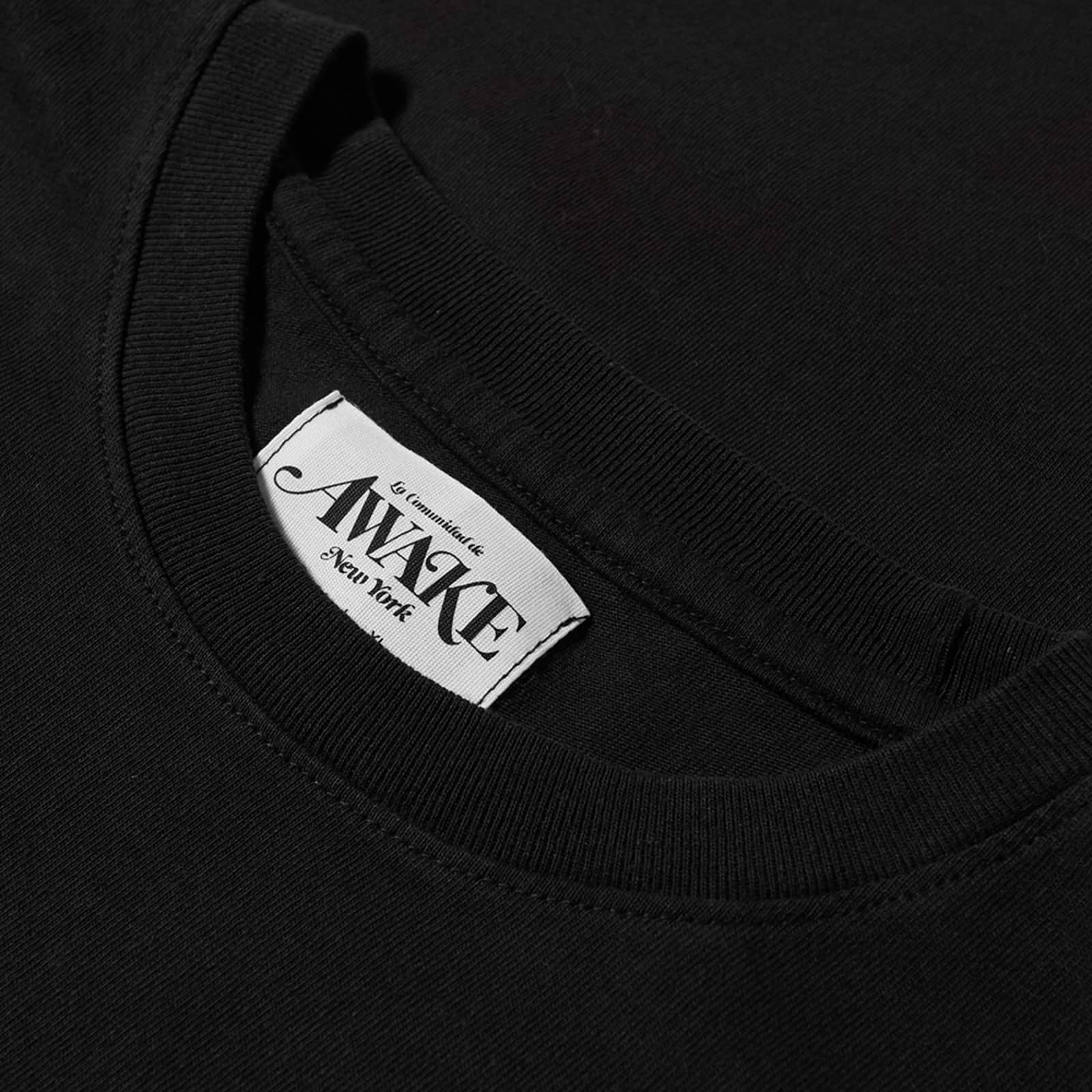 Awake NY Long Sleeve Block Out Logo T-Shirt Black | END.