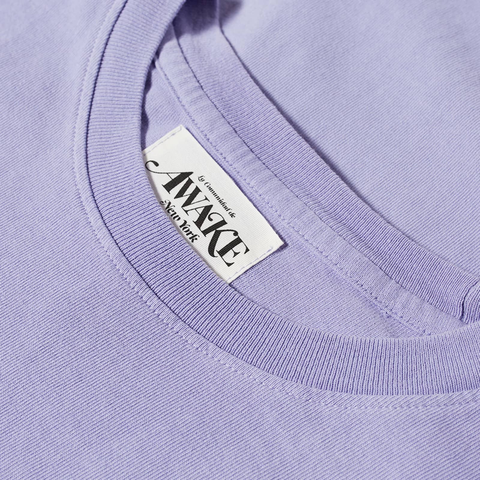 Awake NY Long Sleeve Block Out Logo T-Shirt Lavender | END.