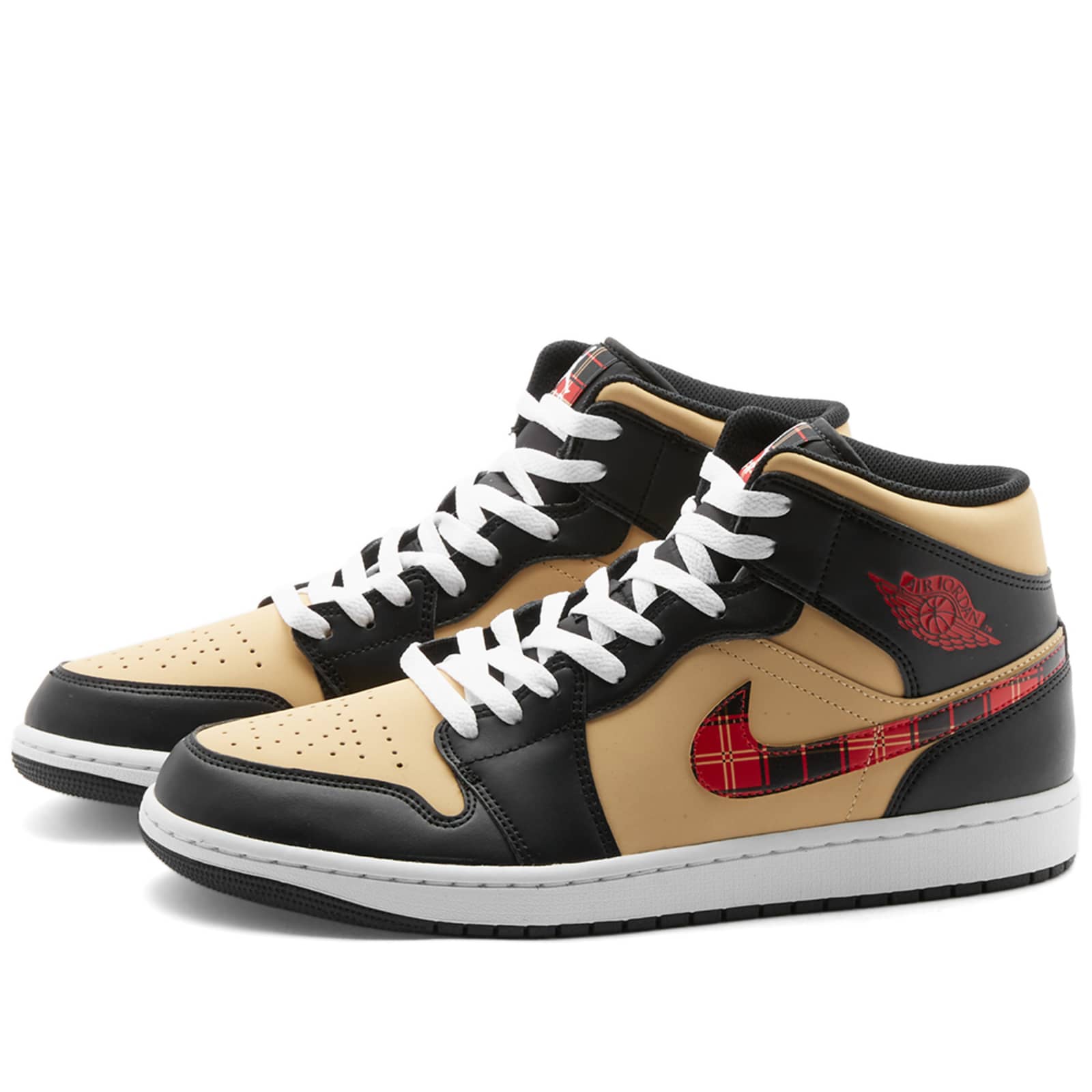 Air Jordan 1 Mid Se Tt Black, Sesame & Red | END.