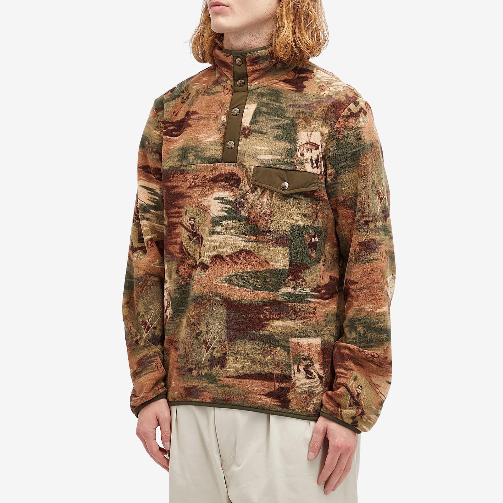 Polo Ralph Lauren Ski Camo Fleece Pullover Jacket Camo Ski Scenic | END ...