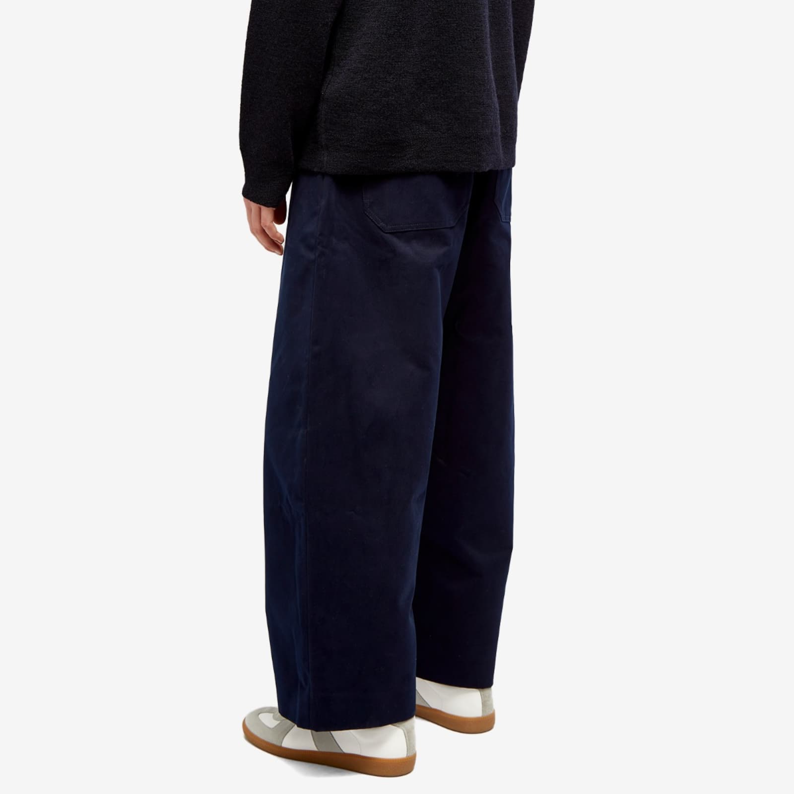 Studio Nicholson Sorte Deep Pleat Volume Twill Pant Dark Navy | END.