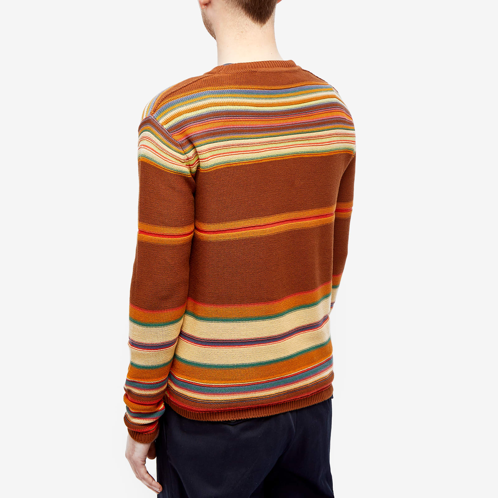 Acne Studios Kenzil Stripes Face Jumper Cinnamon Brown & Multi | END. (CA)