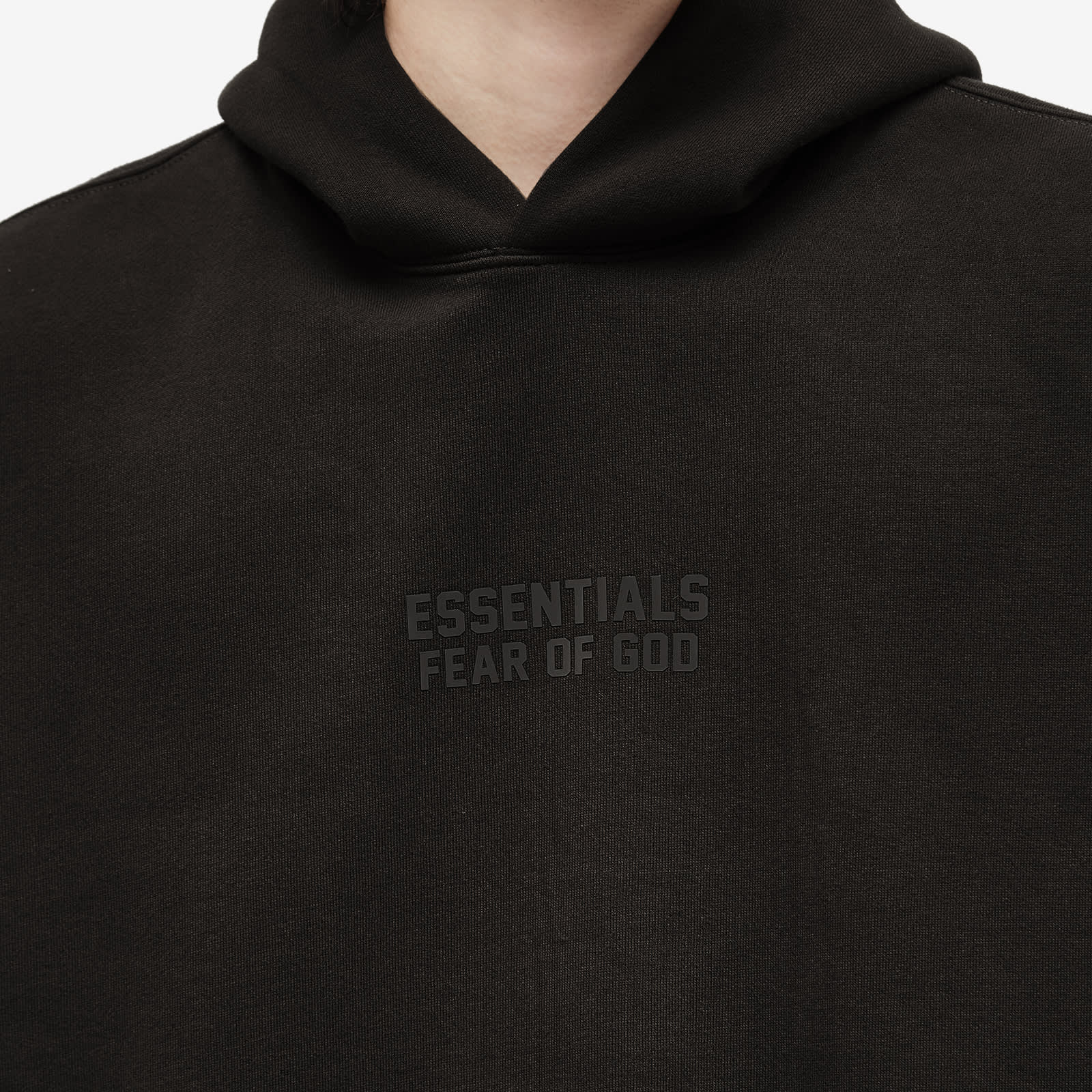 Fear of God Essentials Relaxed Hoodie Off-Black | END. (KR)