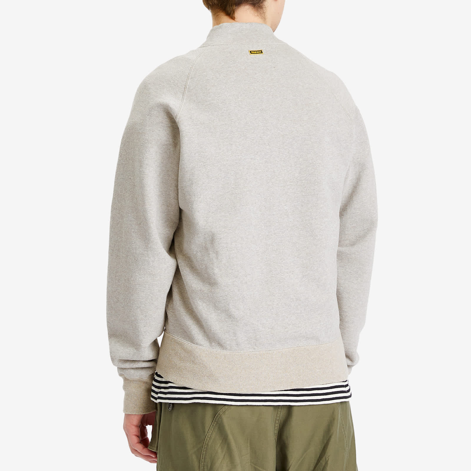 Human Made Heart Zip Jersey Bomber Jacket Grey | END. (US)