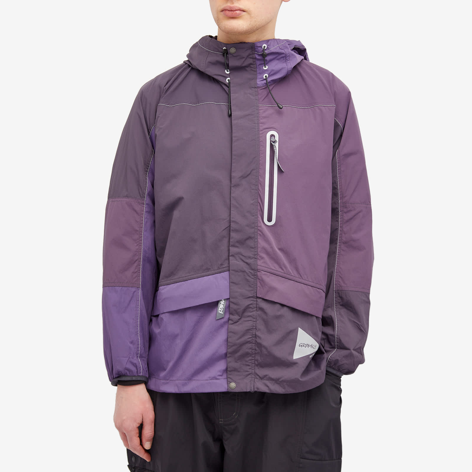 Gramicci x And Wander Patchwork Wind Jacket Multi Purple | END. (US)