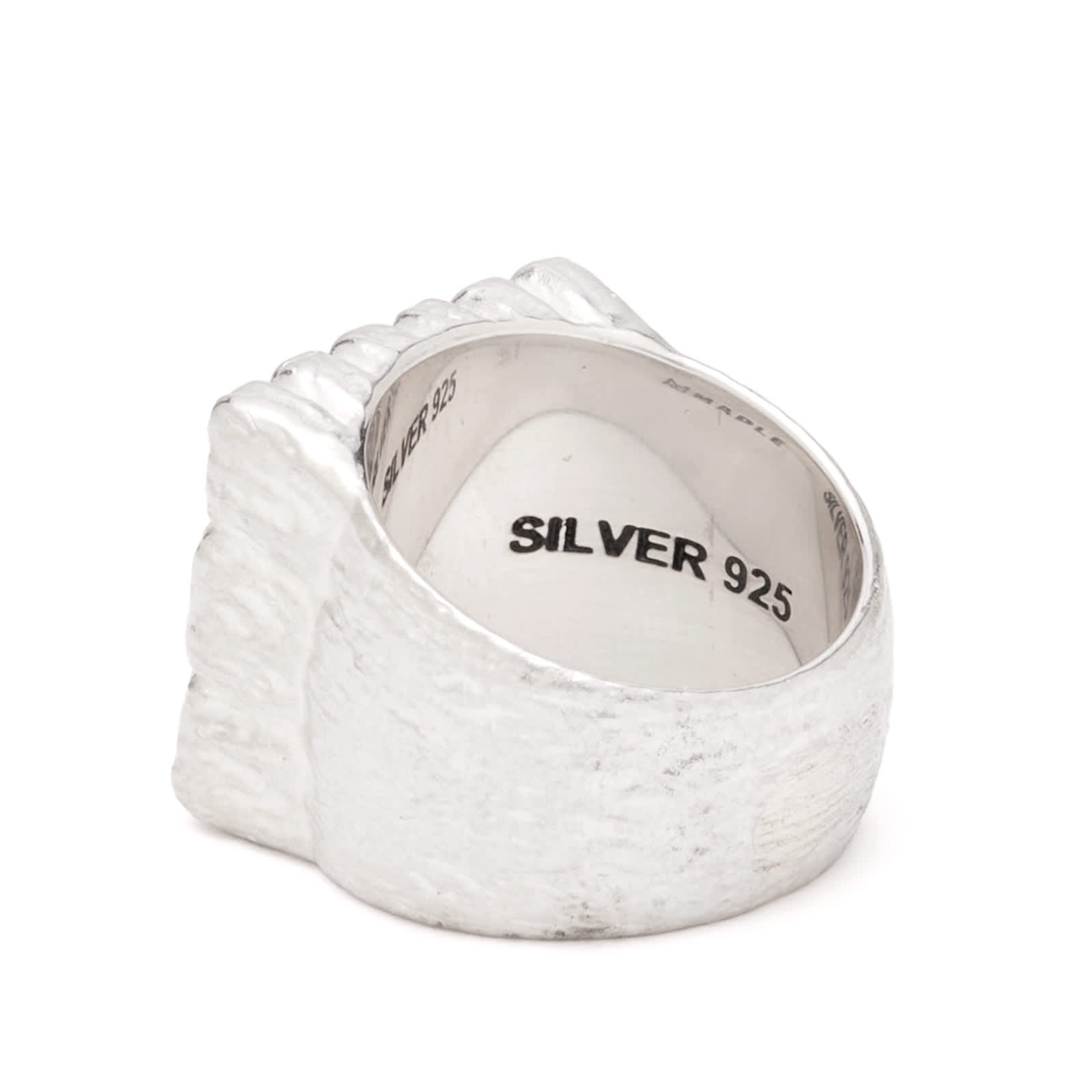 Maple Big Cookie Signet Ring Silver | END. (US)
